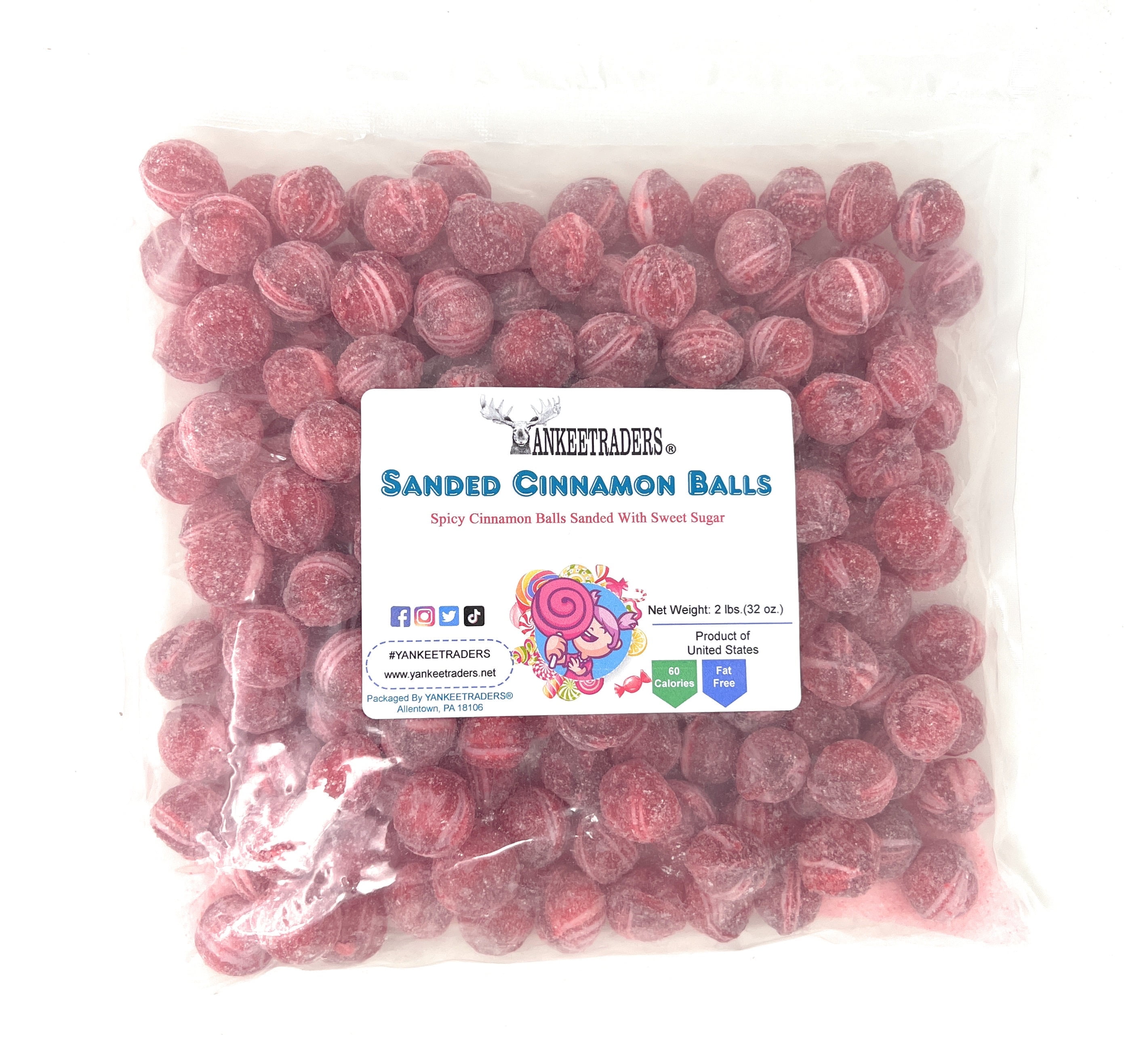 YANKEETRADERS, Sanded Cinnamon Balls, 2 lbs. - Walmart.com