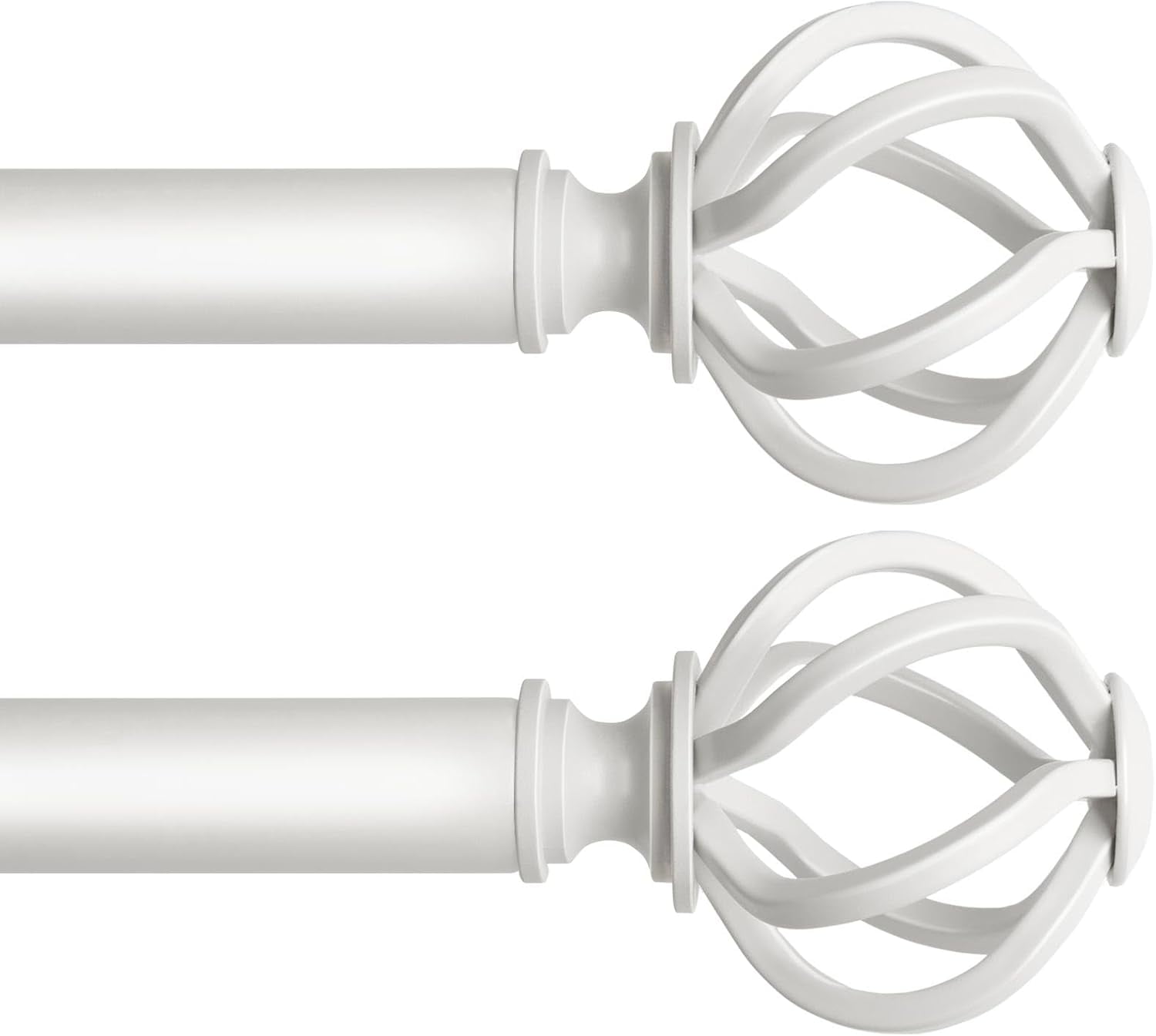YANLIN-2 Pack Curtain Rod 32 to 58 Inches (2.6 to 4.8 ft), 7/8 Inch ...