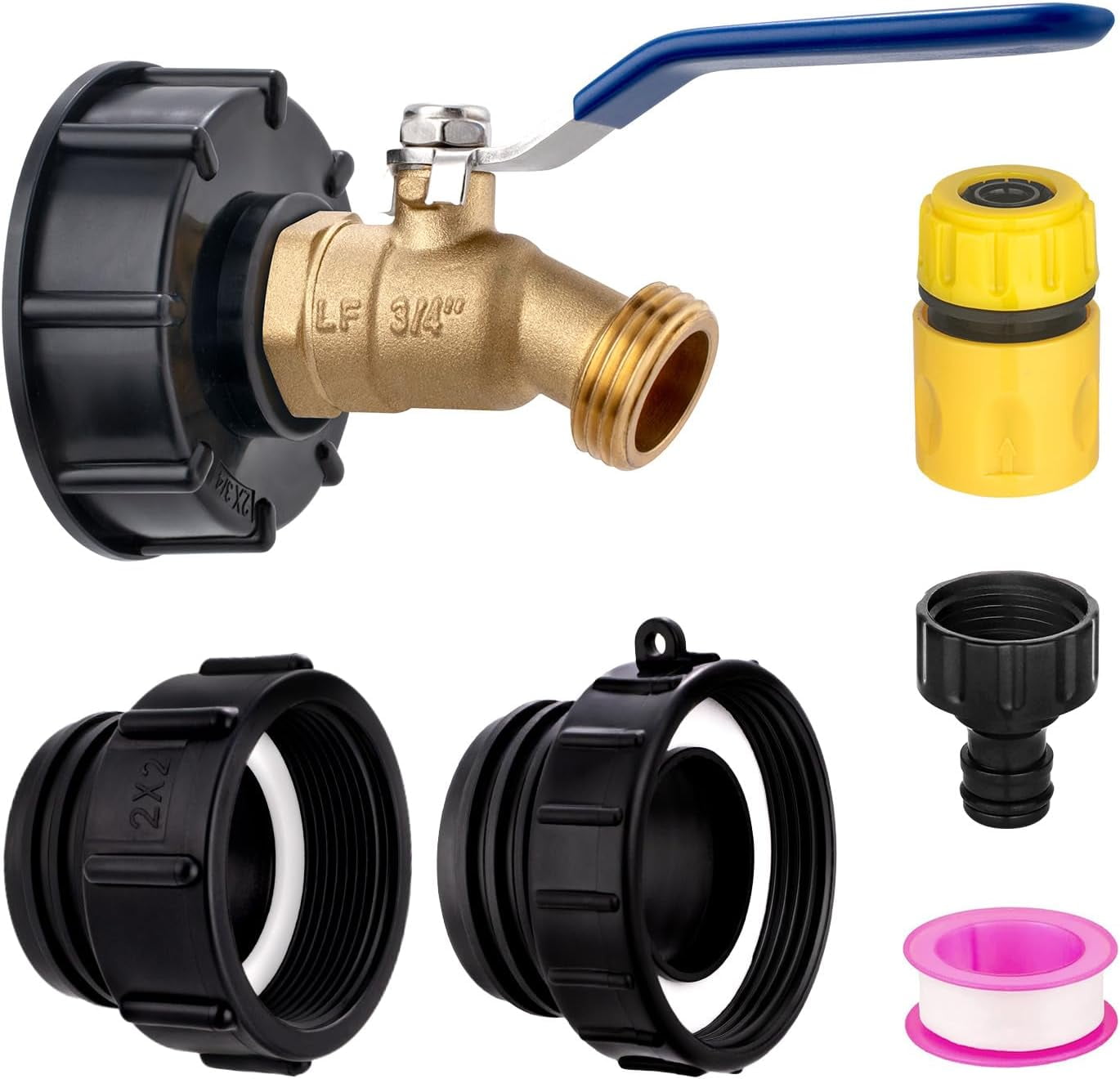 YANLIN-275-330 Gallon IBC Tote Tank Adapter, 3-Sizes IBC Tote Hose ...