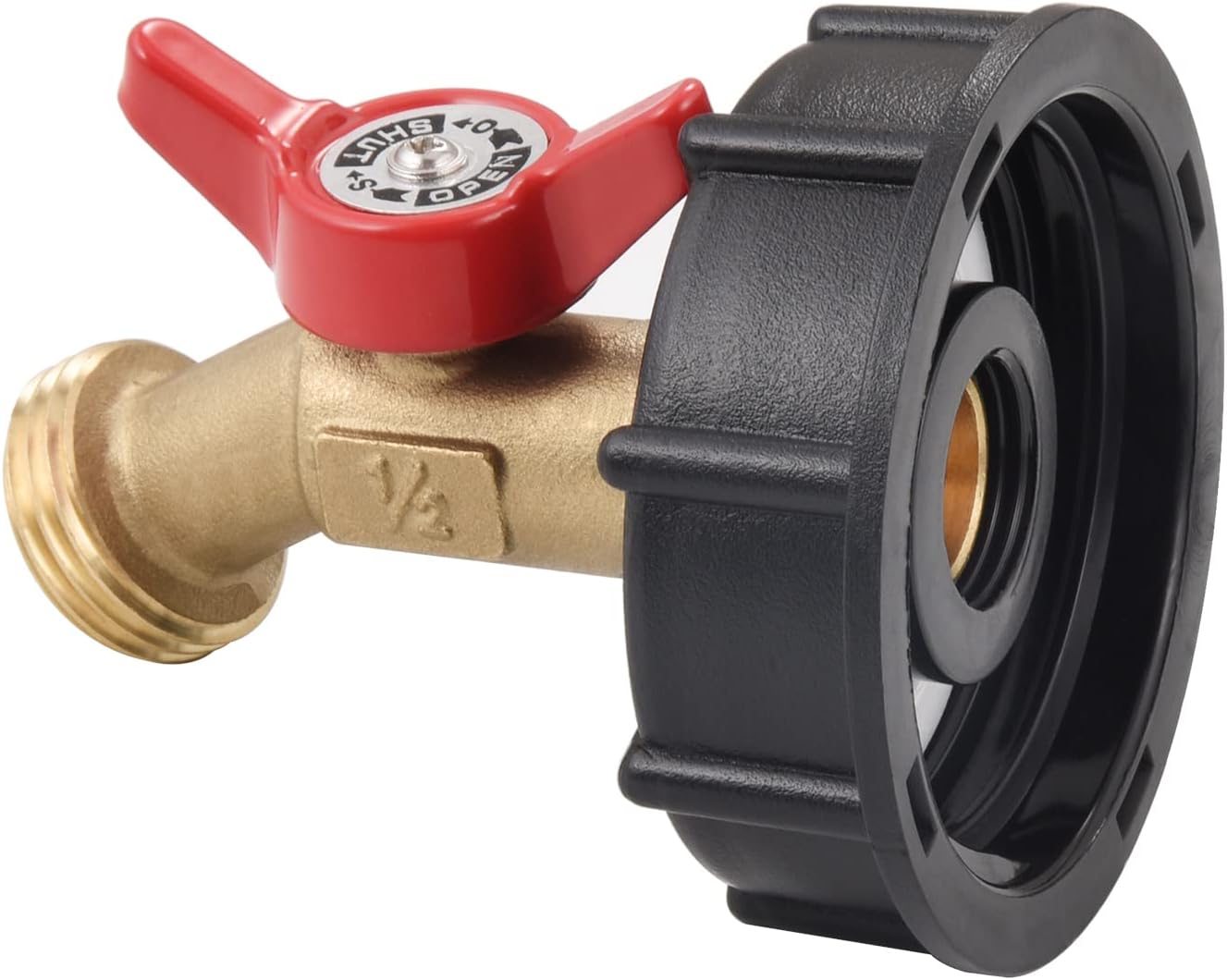 YANLIN-275-330 Gallon IBC Tote Tank Adapter, S60 x 6 Coarse Thread ...