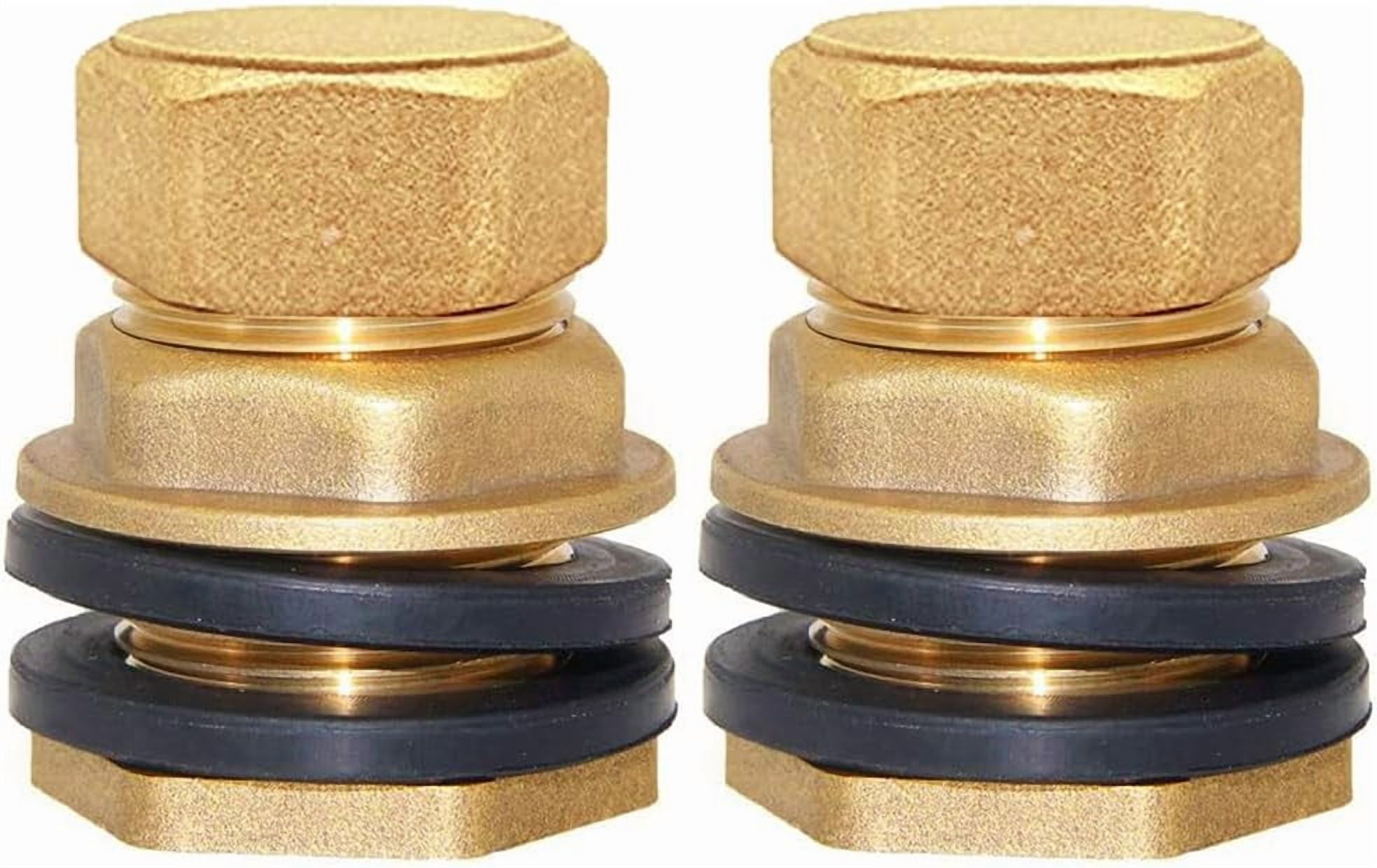 YANLIN-2Set Brass Male Bulkhead Kit Include 3/8" Female 1/2" Male Water ...