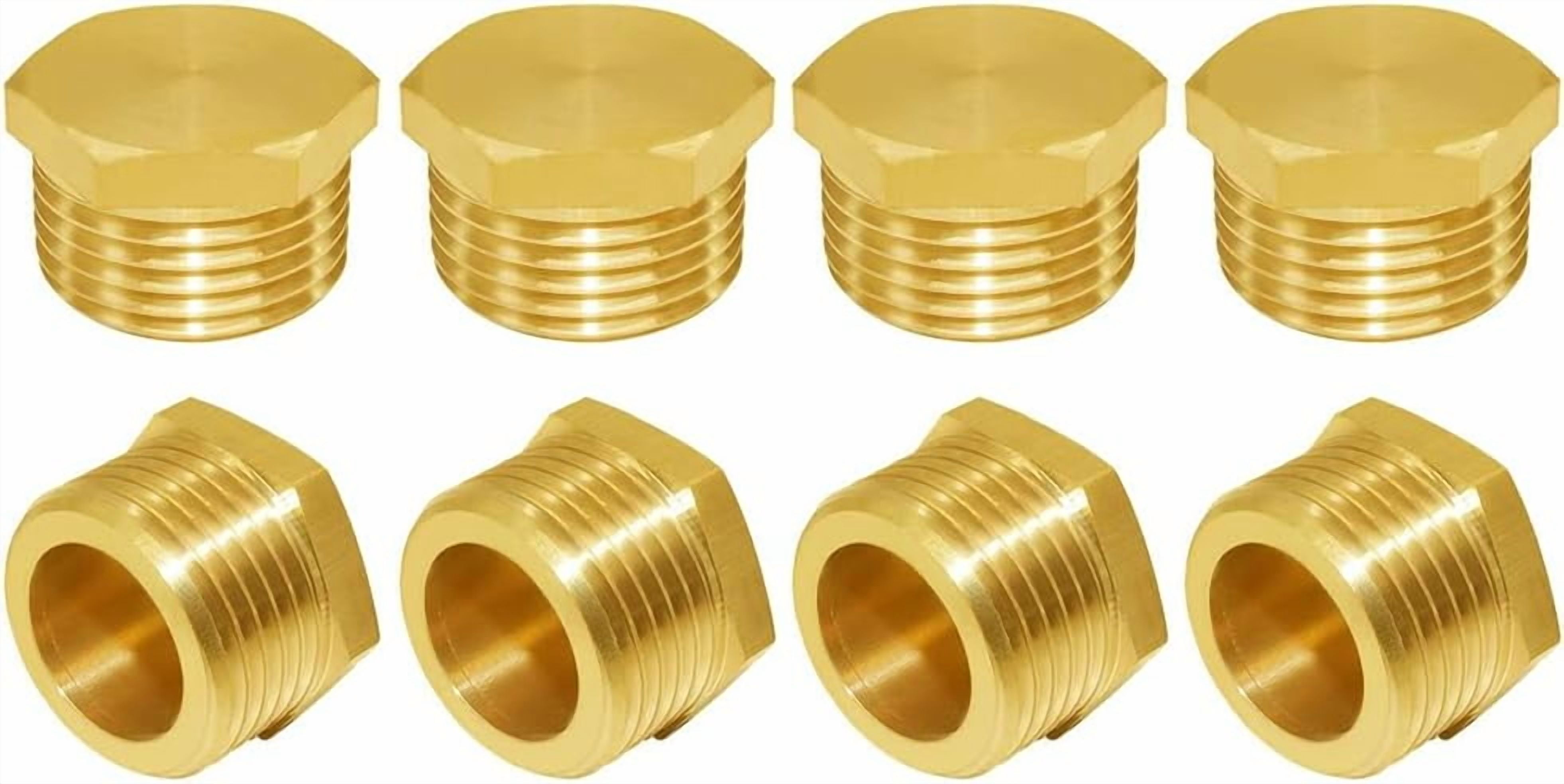 YANLIN-3/4" GHT Male Brass Pipe Plug Outer Hex Head Garden Hose Plug ...