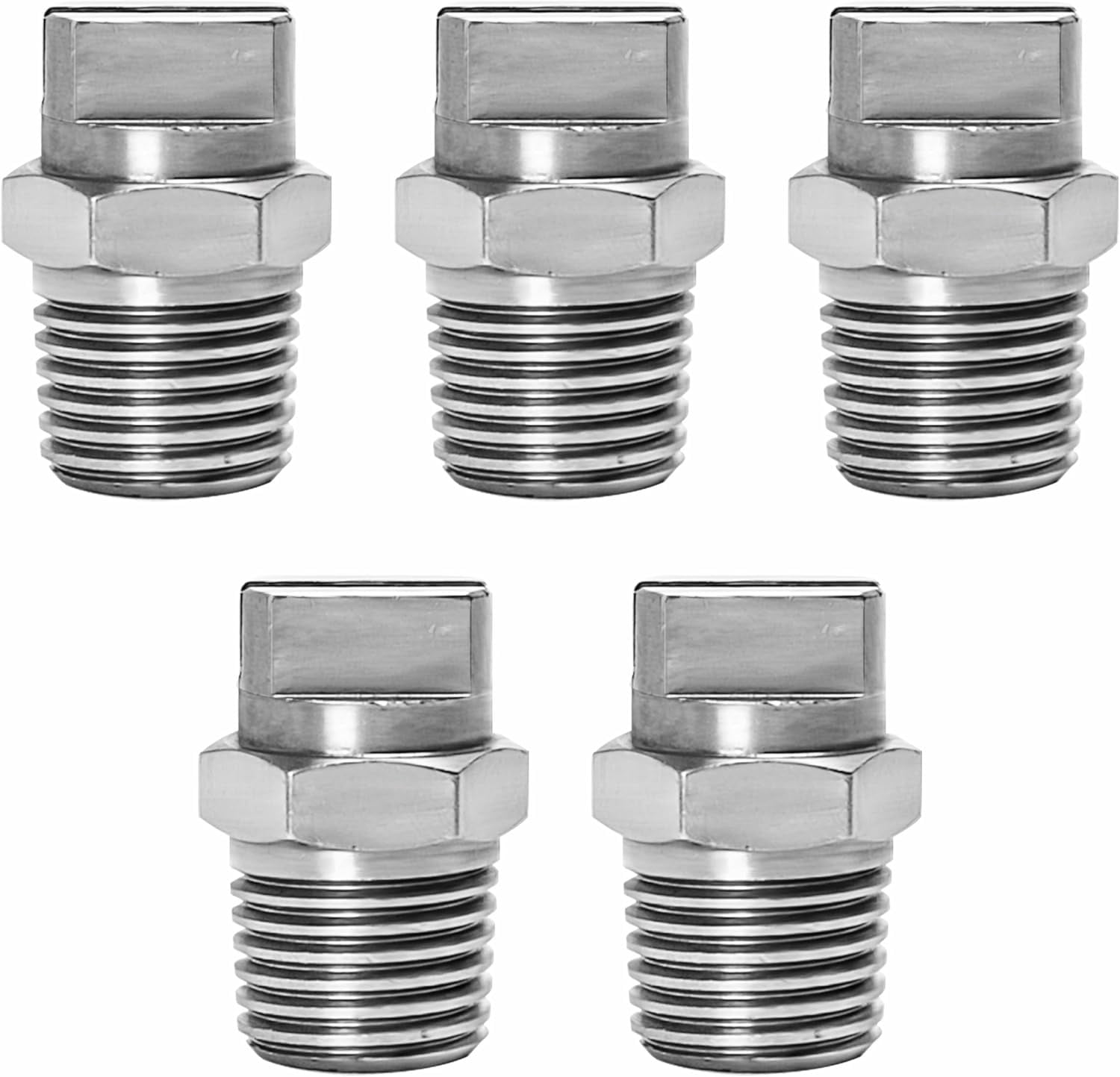 YANLIN-5 Pieces Flat Fan High Pressure Washer Spray Tip - 1/4BSPT Male ...