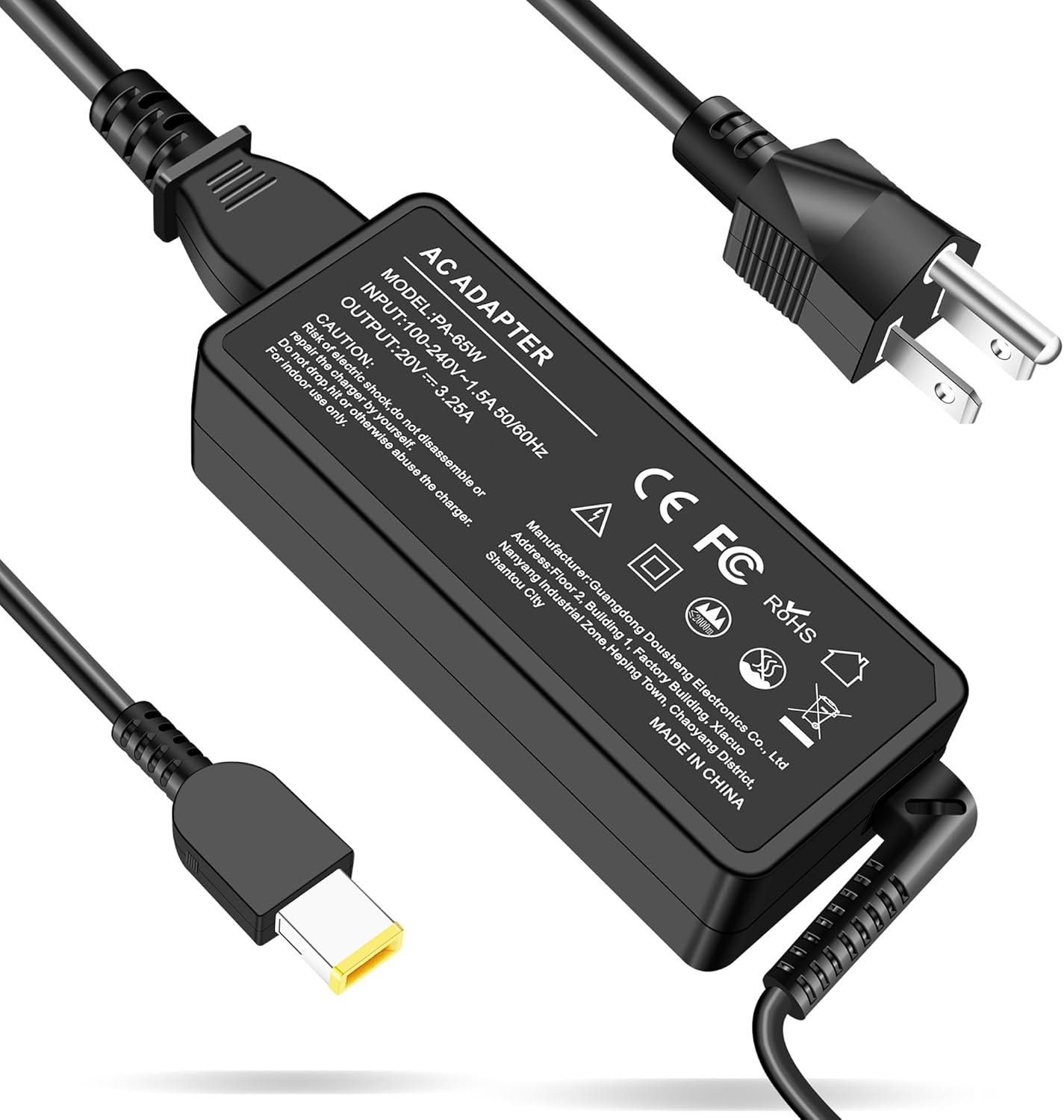 YANLIN-65W Laptop Charger Compatible with Lenovo Thinkpad T470 T470S ...