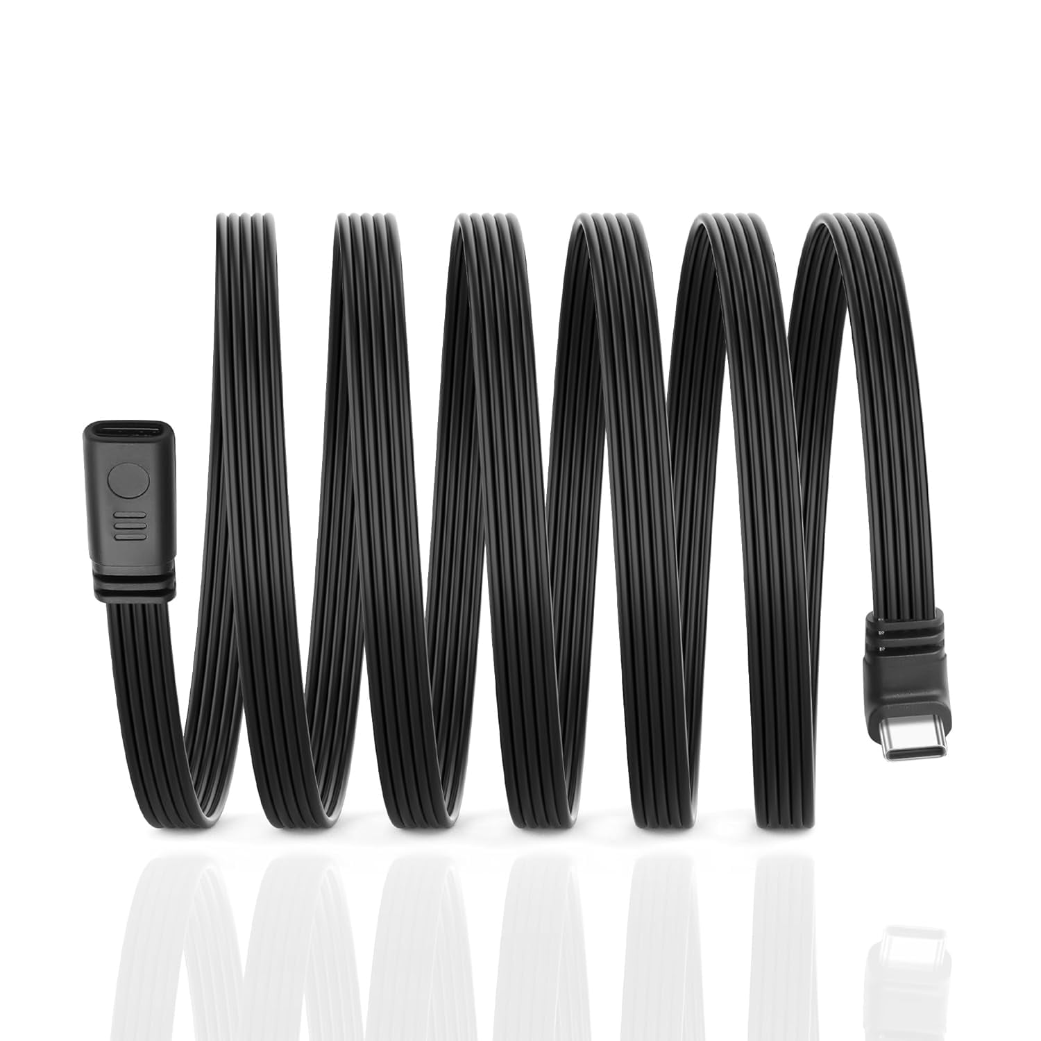 YANLIN-90Degree USB C to C Cable,USB 2.0 Type C Flat Cord, Right Angle ...