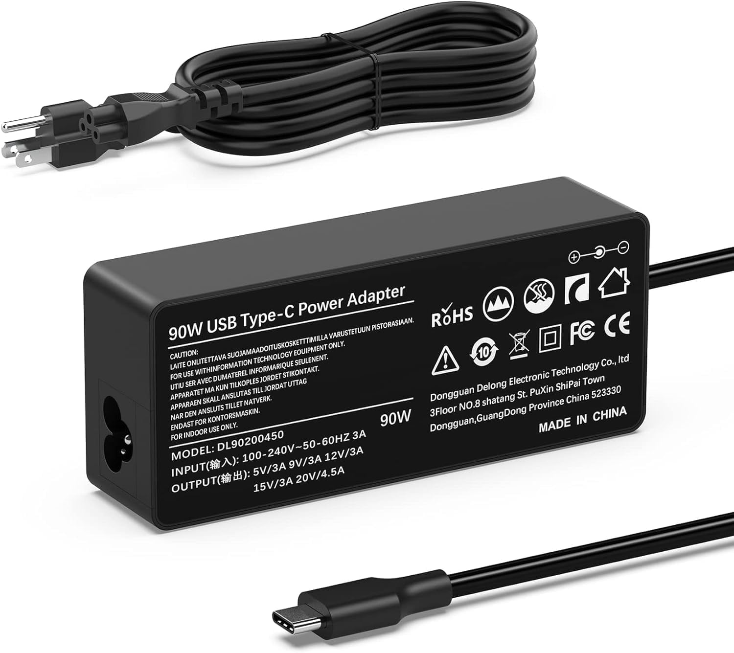 YANLIN-90W USB C Laptop Charger Compatible with MacBook Pro/Air, Lenovo ...