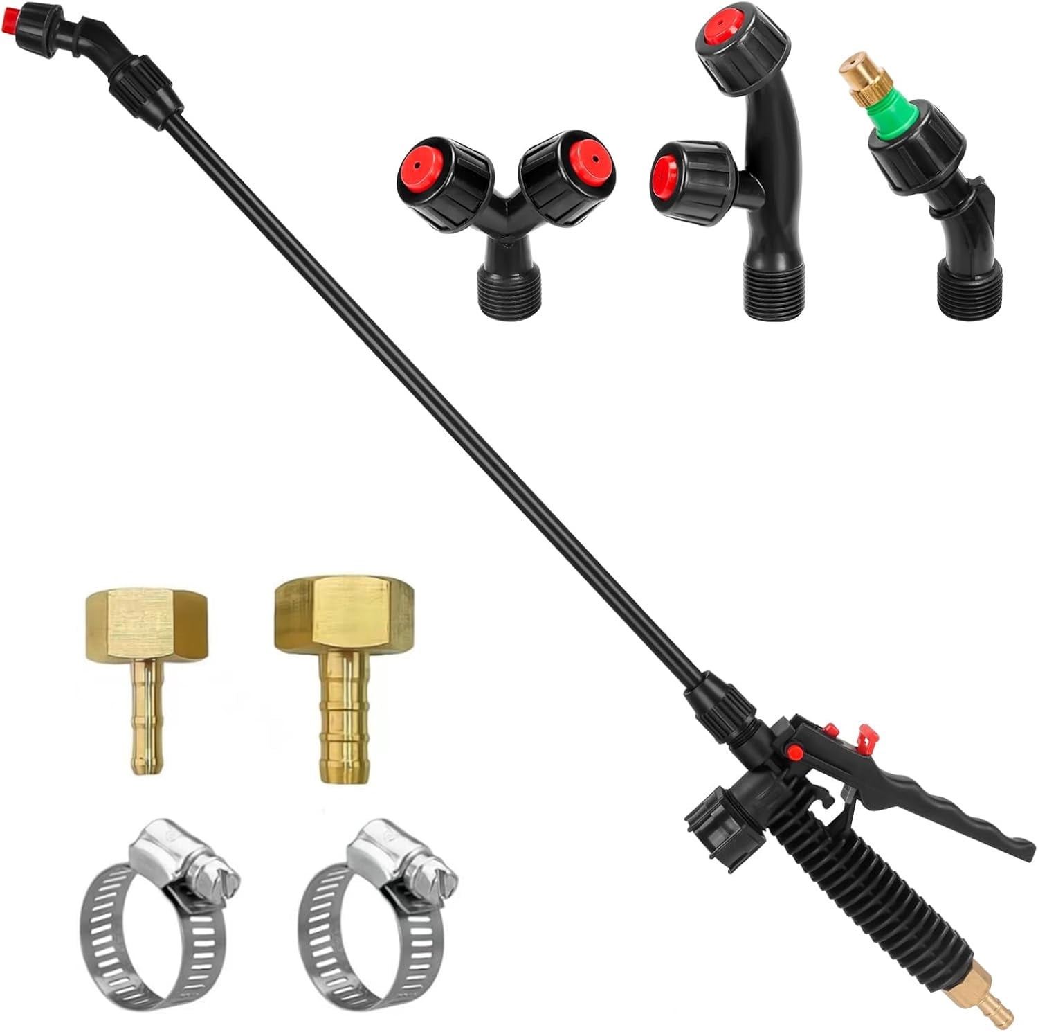 YANLIN-Acid Resistant Sprayer Wand with 4 Types of Nozzles, Pump ...