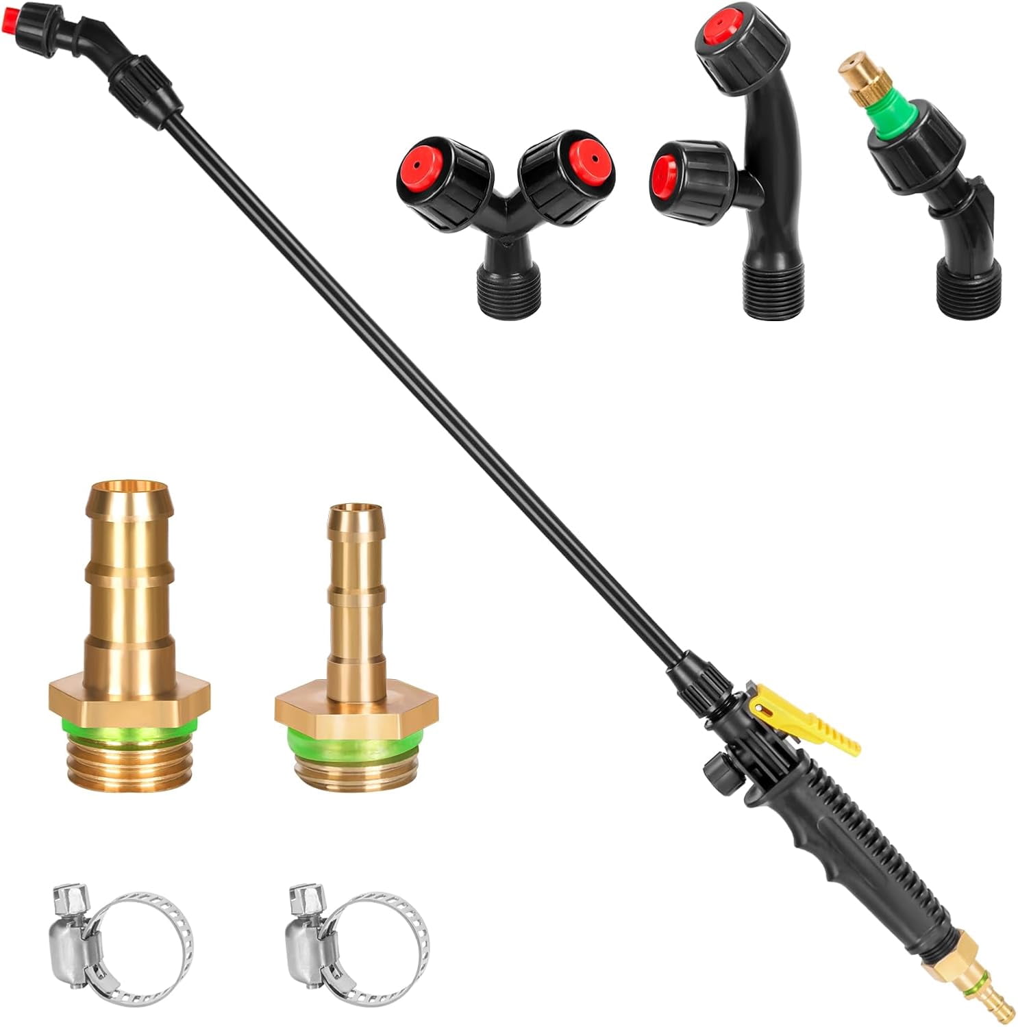 YANLIN-Acid Resistant Sprayer Wand with 4 Types of Nozzles, Pump ...