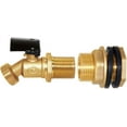 YANLIN-Brass Water Container/Rain Barrel Spigot 3/4" Threaded Quarter ...