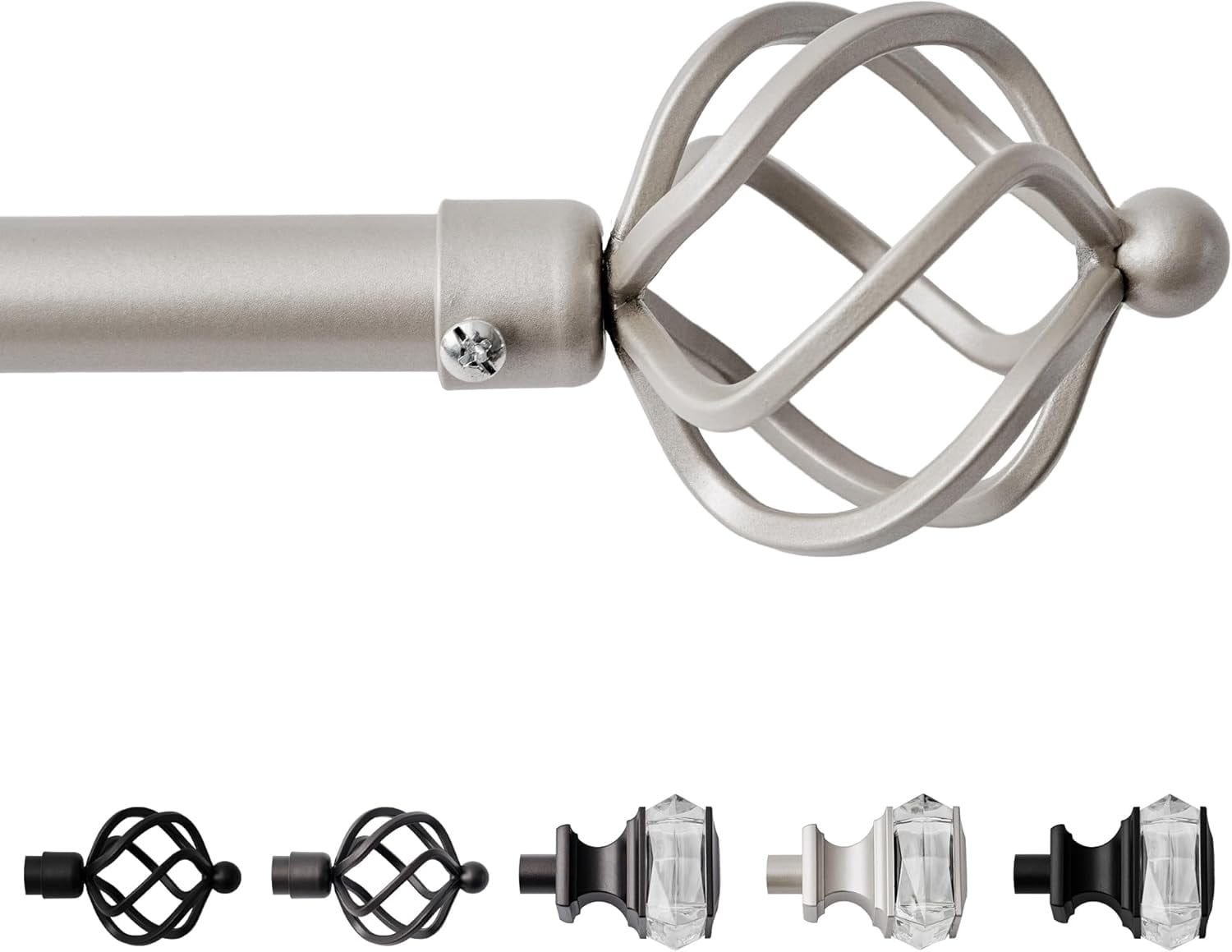 YANLIN-Champagne Adjustable Curtain Rod for Sliding Glass Door 48 to 84 ...