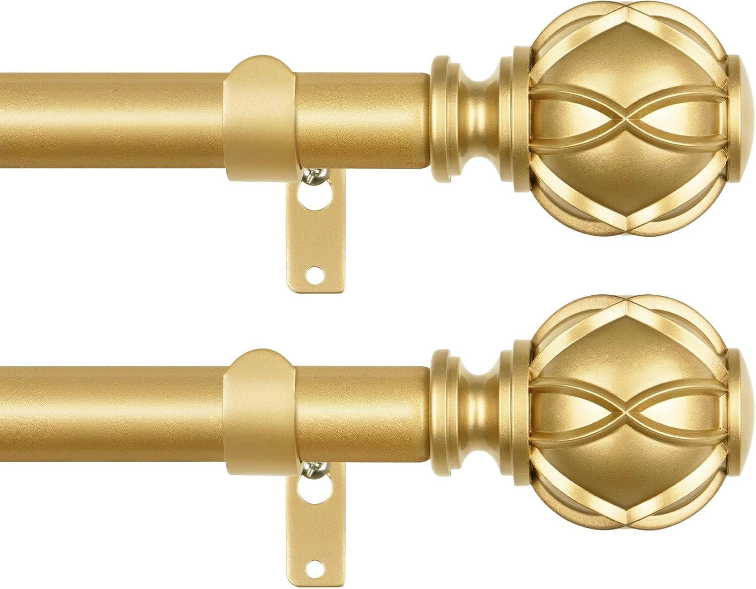 YANLIN-Curtain Rods 2 Pack, Curtain Rods for Windows 28 to 48 Inch ...
