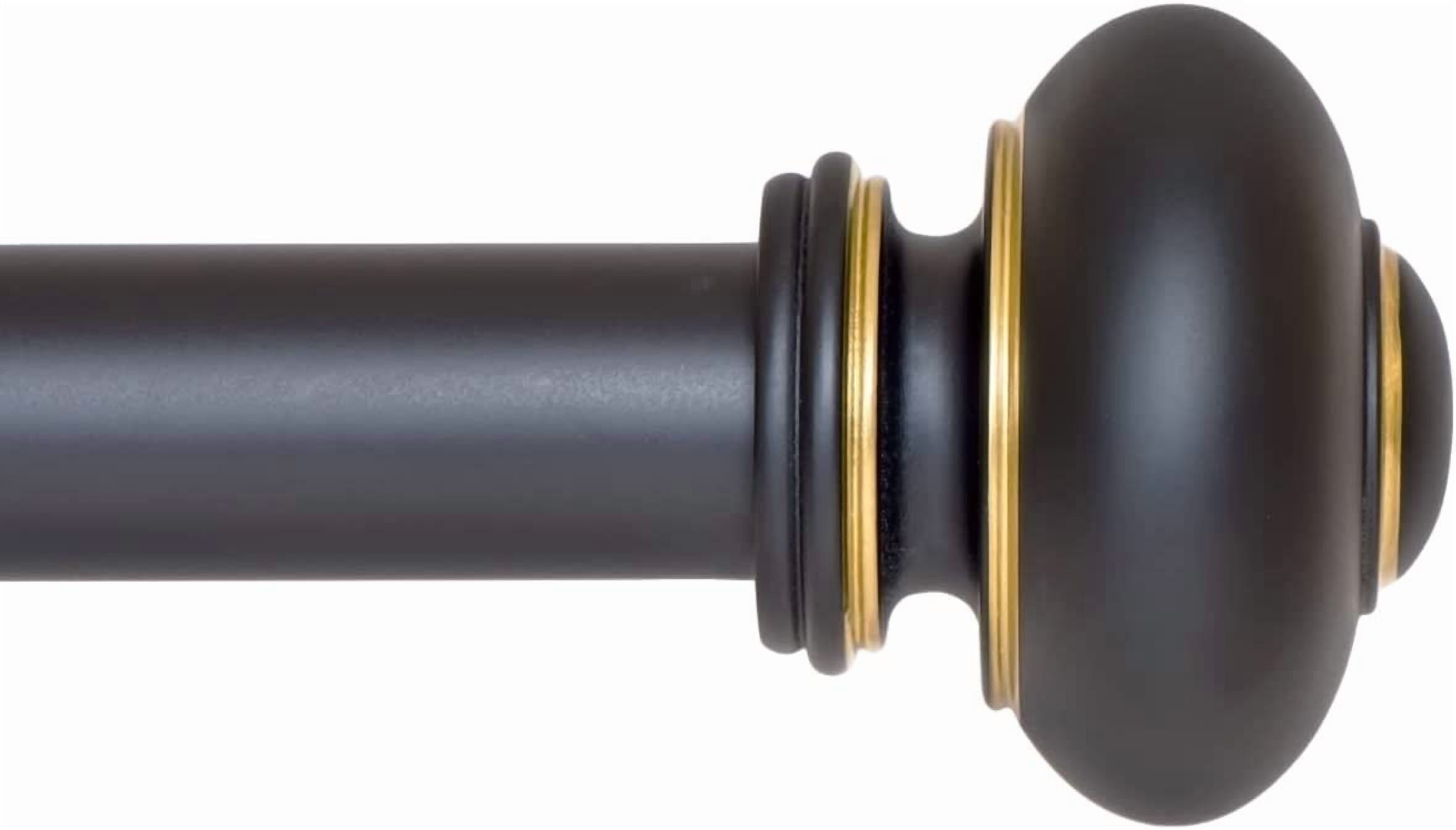 YANLIN-Drapery Window Curtain Rod - Knob Design, 1 Inch Rod, 16 to 28 ...