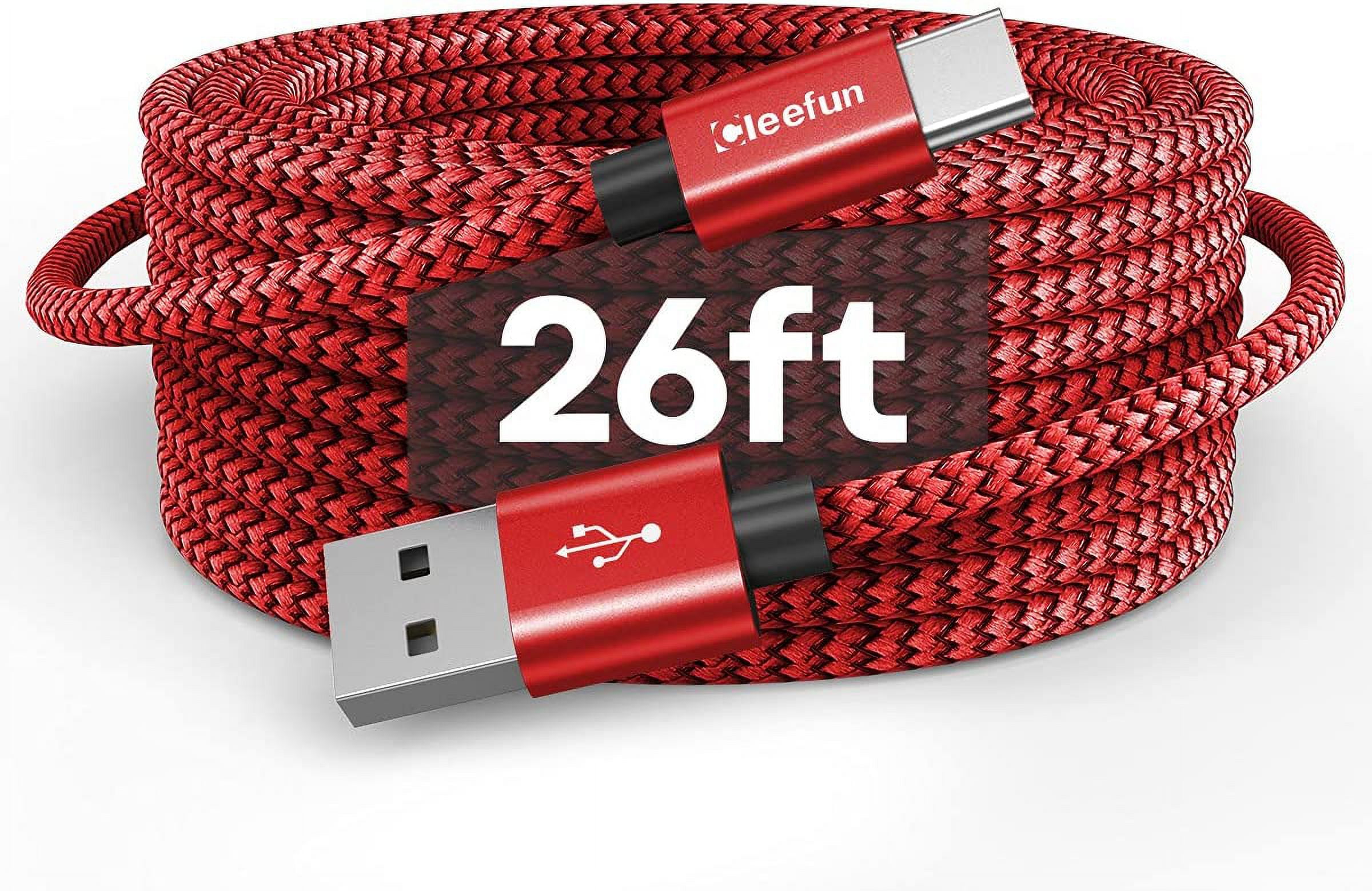 YANLIN-Extra Long USB C Cable, 26ft / 8M, USB to USB C Power Cable - 26 ...