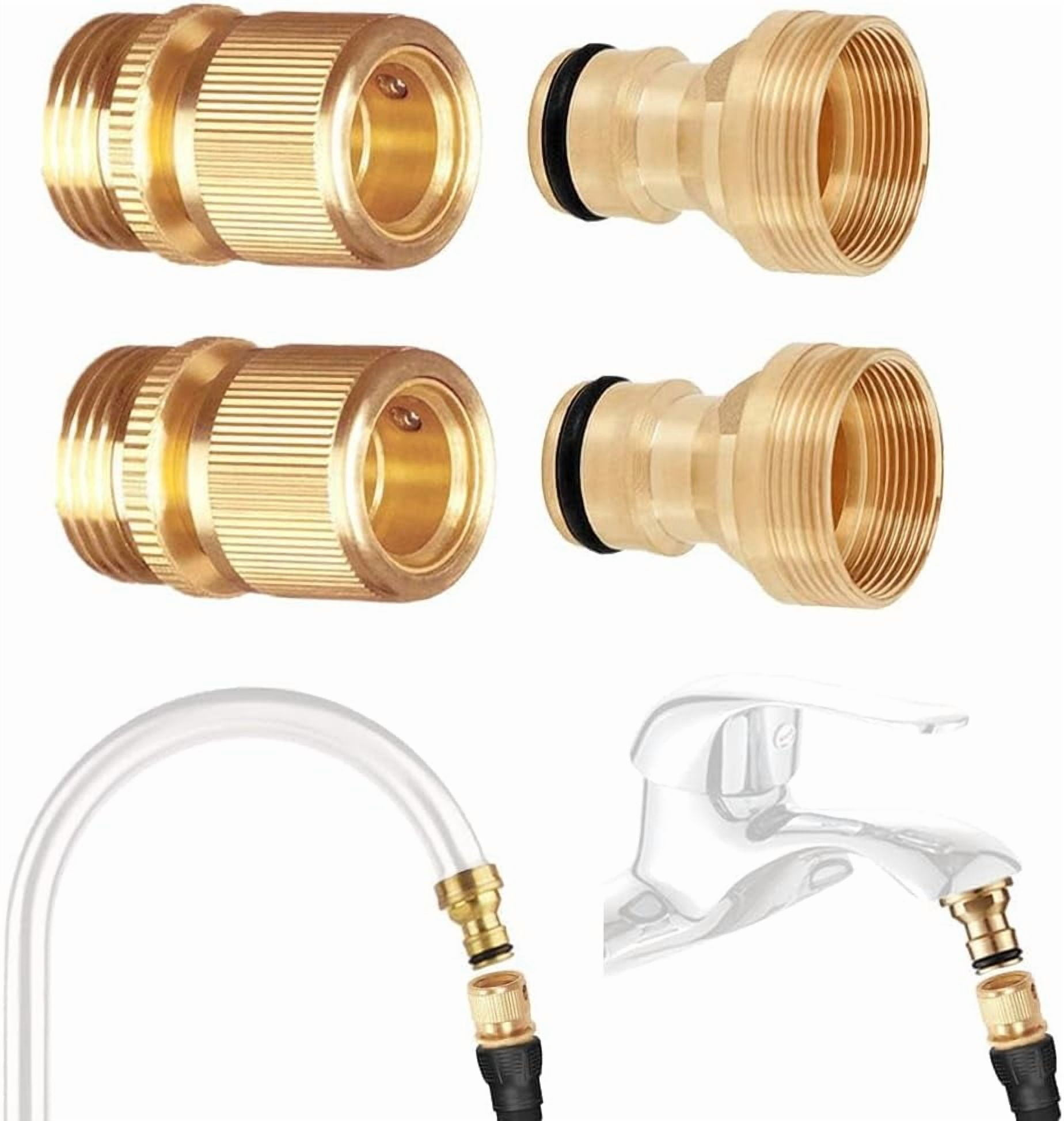 YANLIN-Faucet Quick Connect to Garden Hose 22mm Female x 24mm Male ...