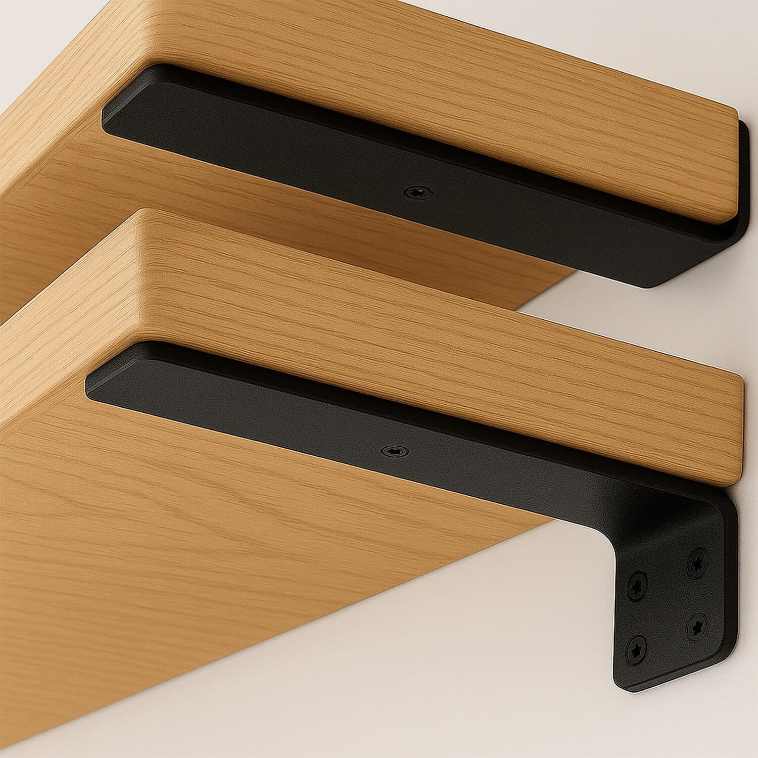 YANLIN-Floating Shelf Bracket 4 Inch of 4 Pack Heavy Duty Shelf ...