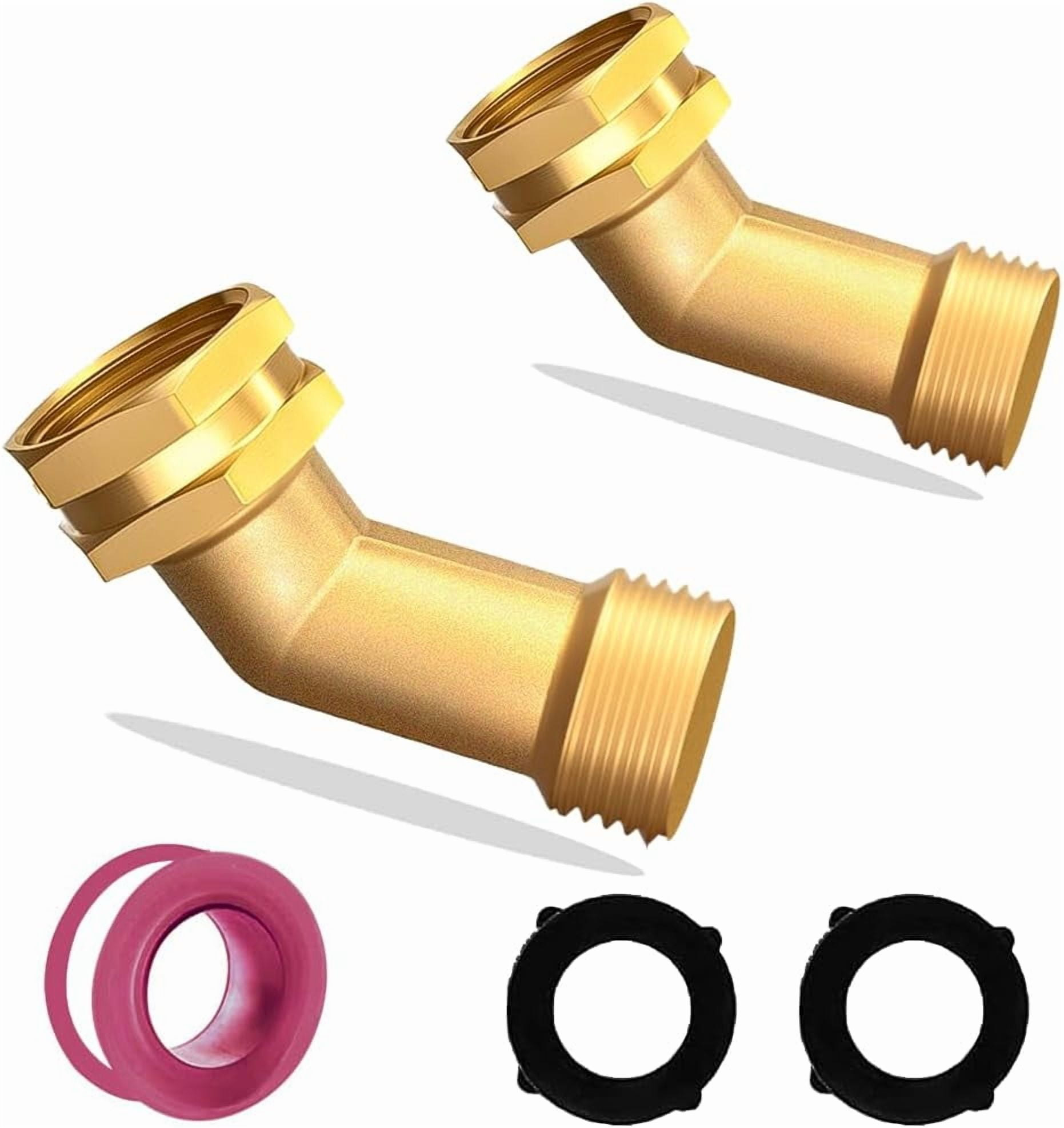 YANLIN-Garden Hose Elbow Connector 45 Degree Brass Hose Elbow Fitting ...
