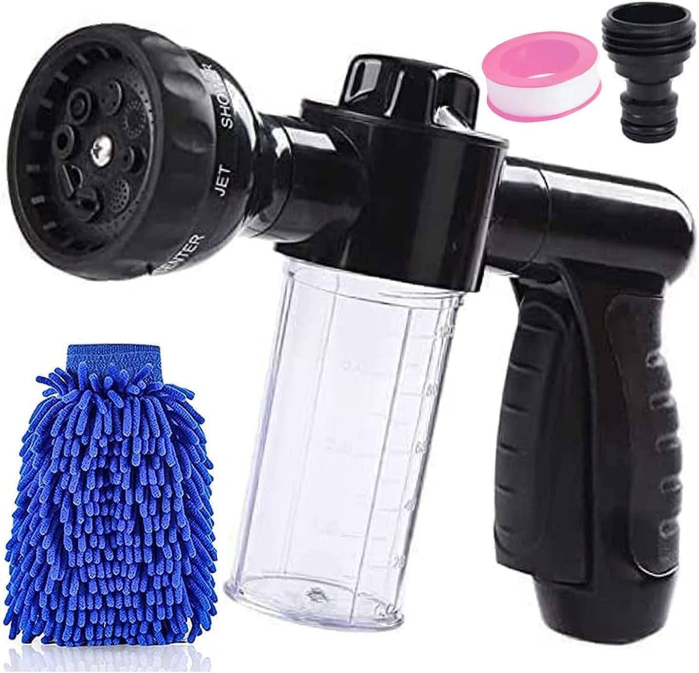 YANLIN-Garden Hose Nozzle Adjustable Hose Spray Nozzle High Pressure 8 ...