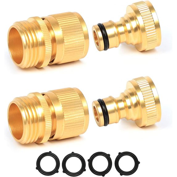 YANLIN-Garden Hose Quick Connect Solid Brass Quick Connector Garden ...