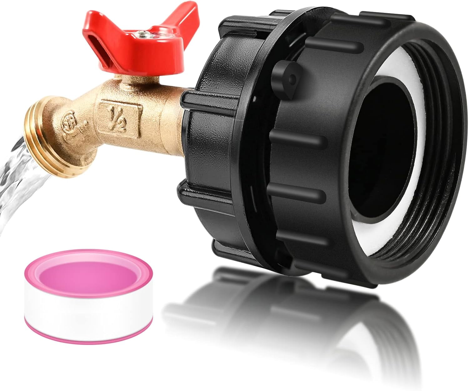 YANLIN-IBC Tote Adapter Fittings, 275-330 Gallon IBC Tote Water Tank ...