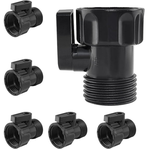 YANLIN-Plastic Garden Hose Shut Off Valve, 6 Pack 3/4'' Standard Water ...