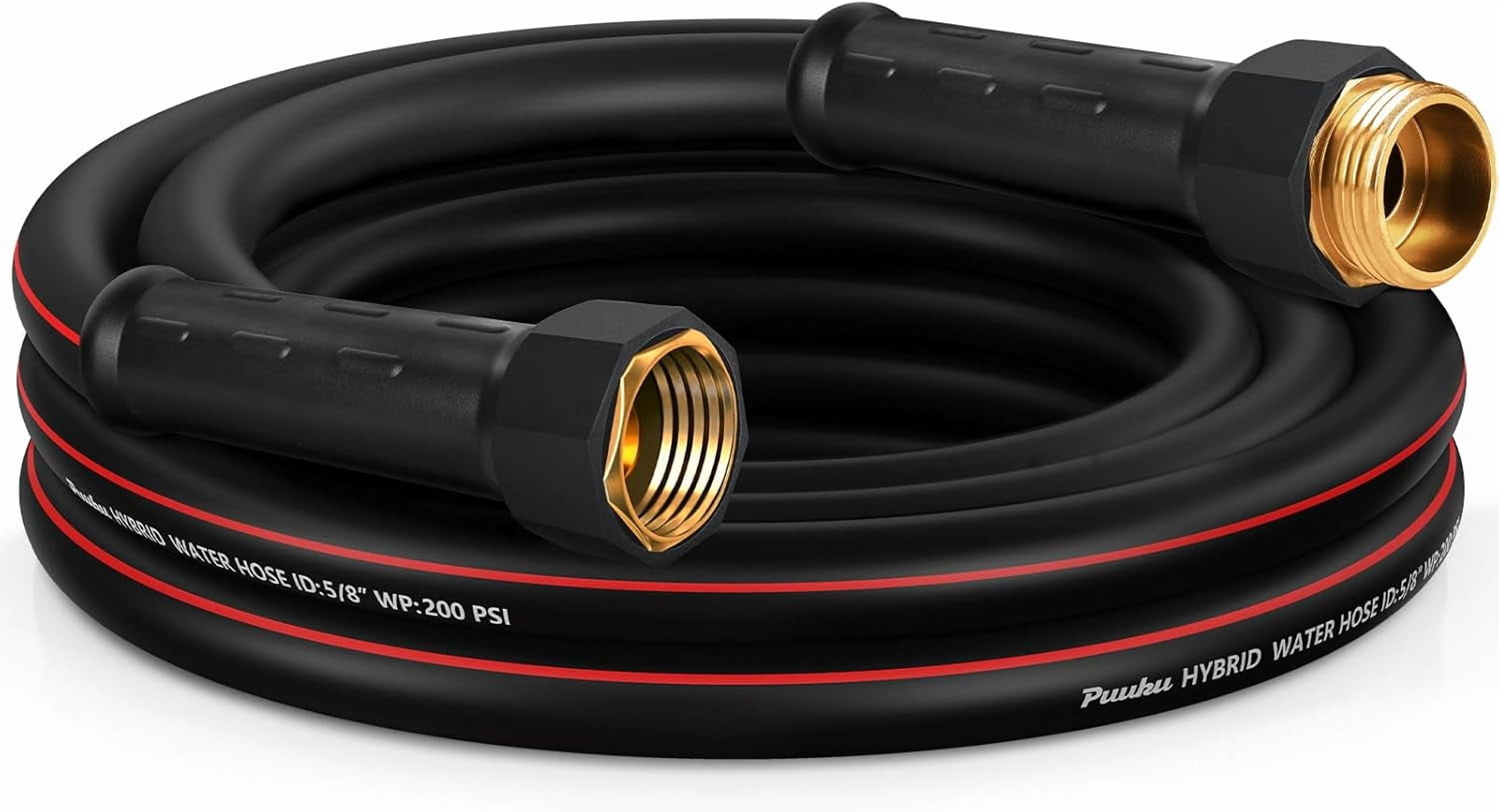 YANLIN-Short Garden Hose 10ft x 5/8", NON-EXPANDABLE Heavy Duty Premium ...
