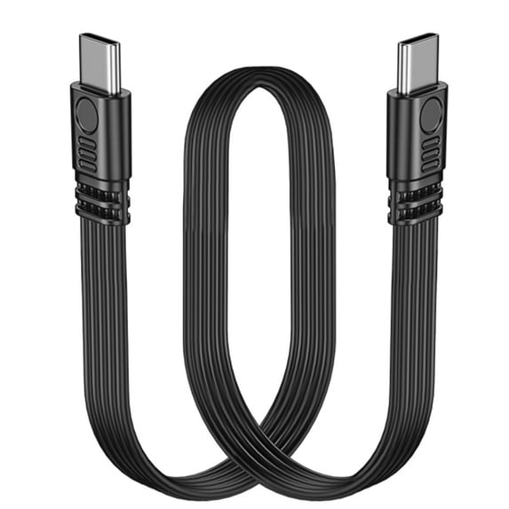 YANLIN-Short USB Type C 2.0 Flat Cable,PD 65W USB C 2.0 Fast Charge ...