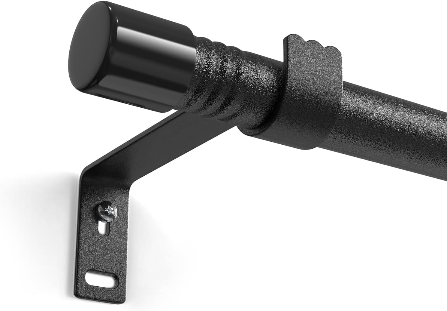 YANLIN-Small Black Curtain Rod for Windows 17 to 154 Inch, Adjustable ...