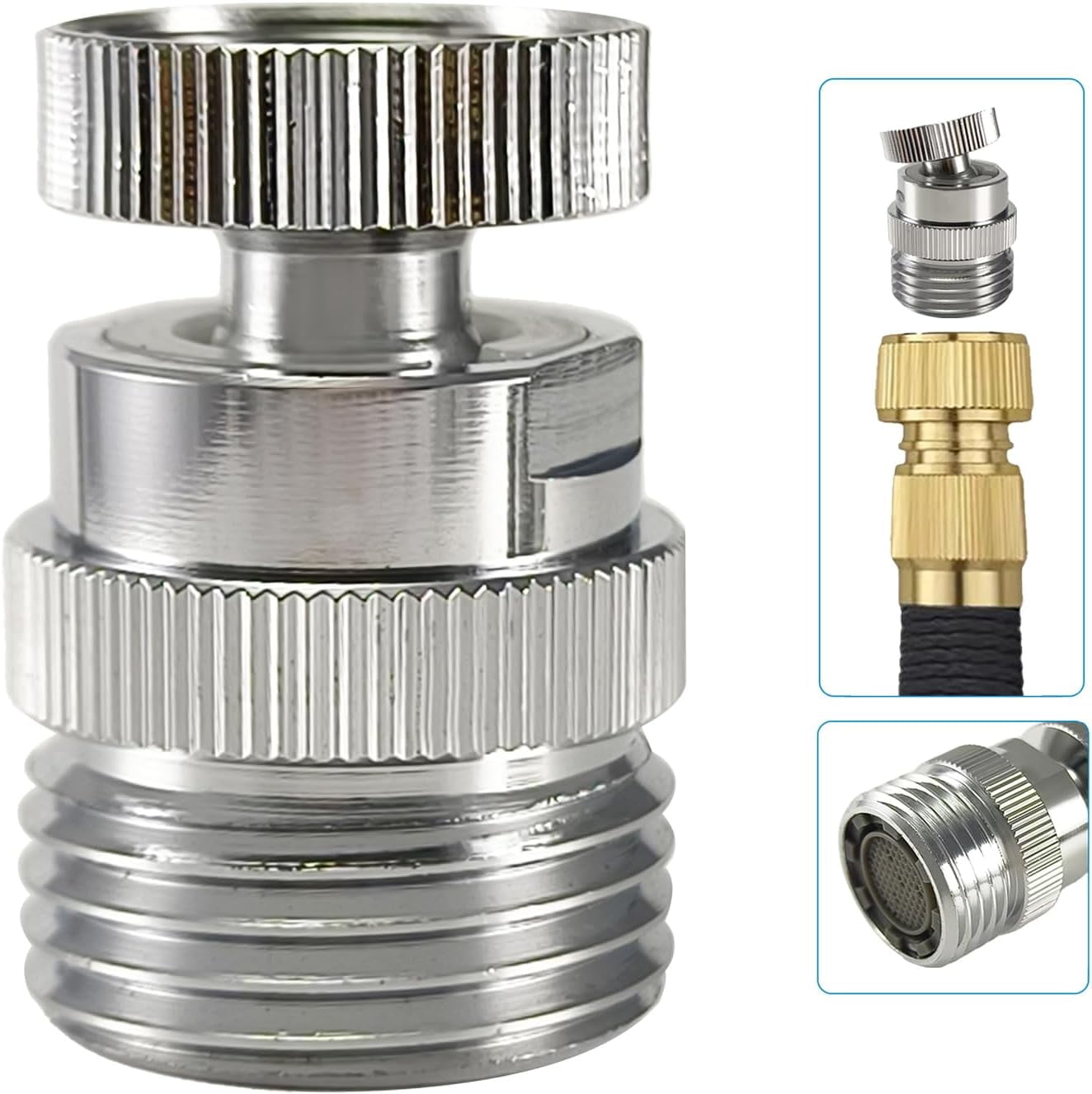 YANLIN-Swivel Faucet Adapter Kit, Faucet Adapter with Aerator, Faucet ...