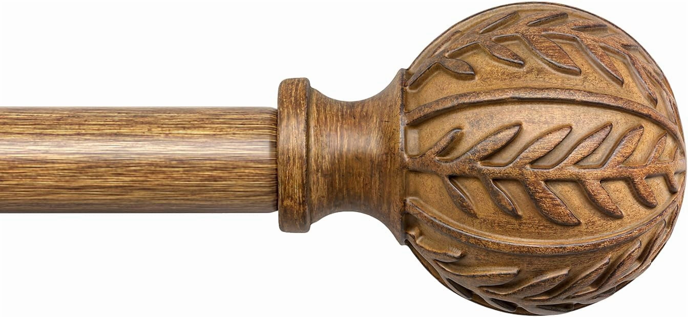 YANLIN-Wood Curtain Rods for Windows 28 to 48 Inch, 1'' Adjustable ...