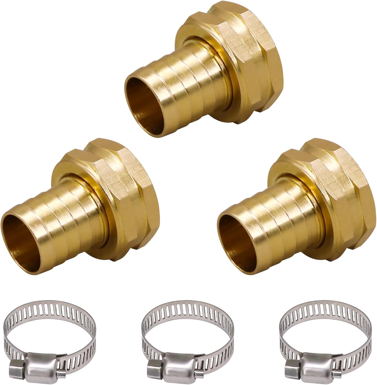YANLIN-brass garden hose repair connector, 5/8\u201d barb x GHT 3/4 ...