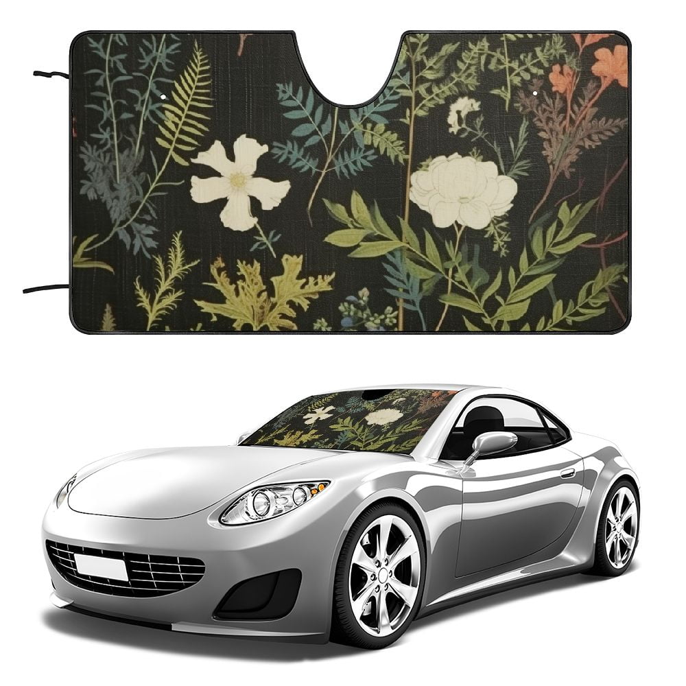 YANMS Flowers Leaves Plant Windscreen Sun Visor Shield Protector Blocks ...