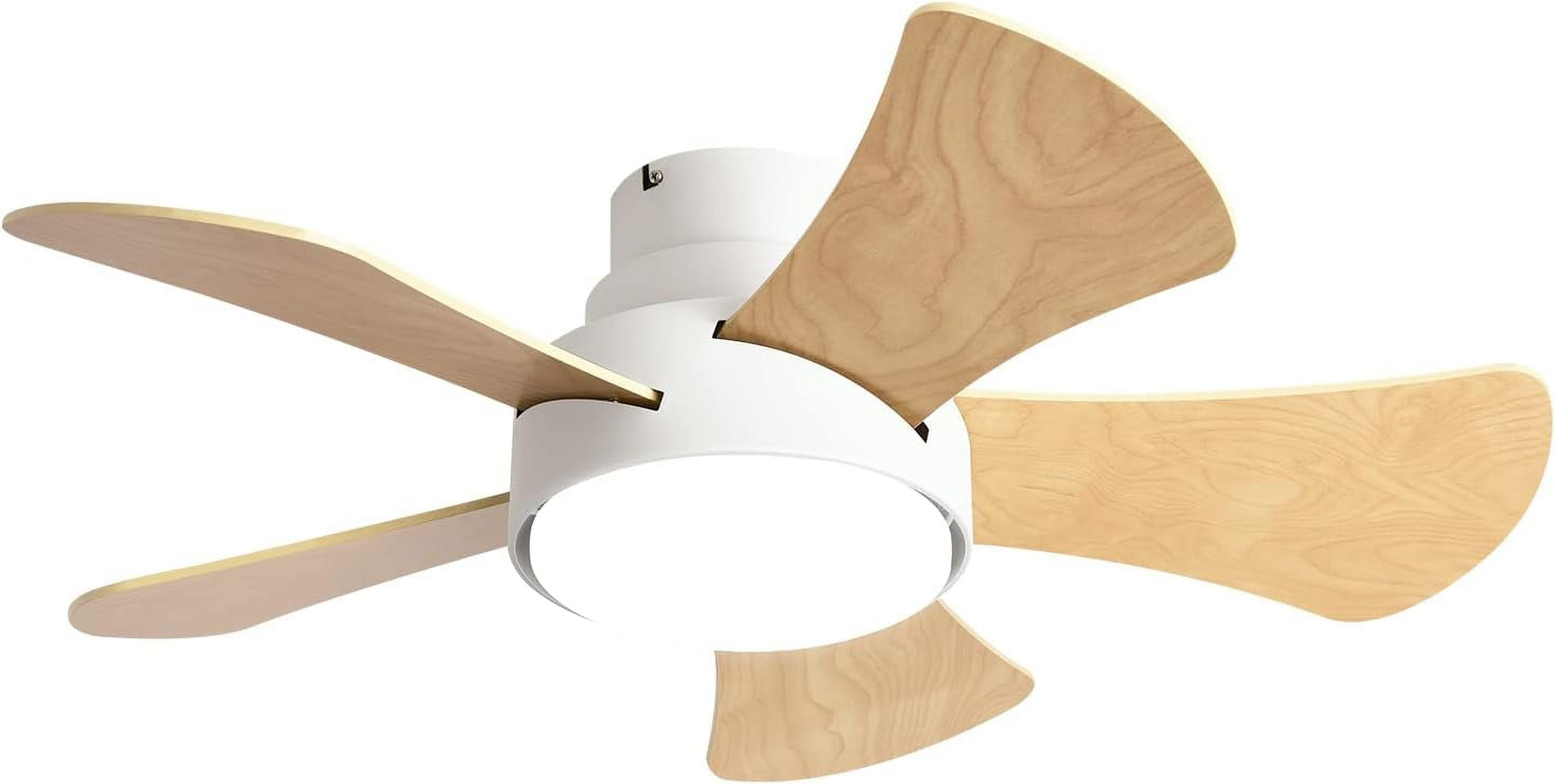 YANPO Ceiling Fan with Light, Indoor Ceiling Fans Remote Control, 32 ...