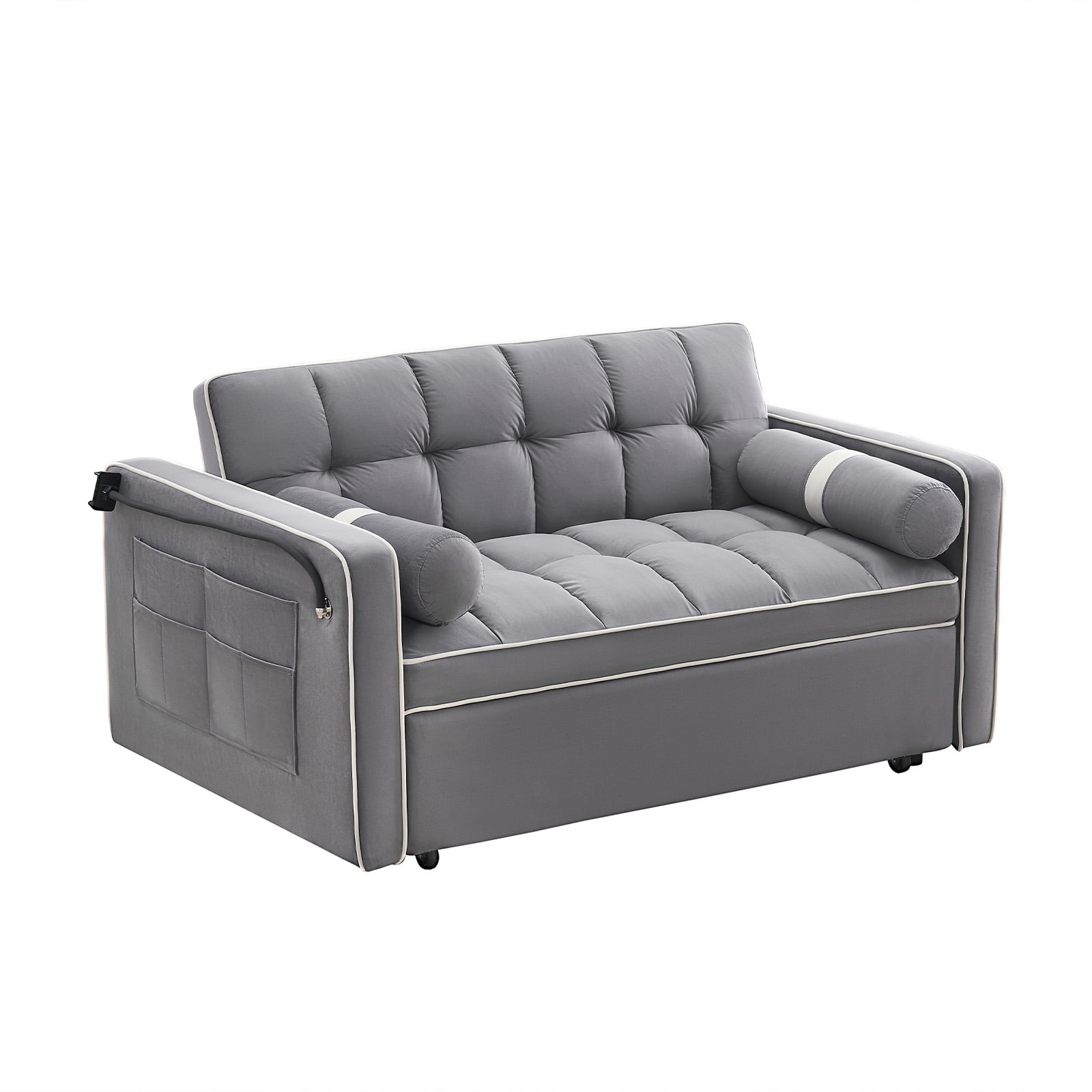 YANSHE Sofa Bed, Sleeper Sofa Couch With Side Storage Bag, Pull Out Bed ...