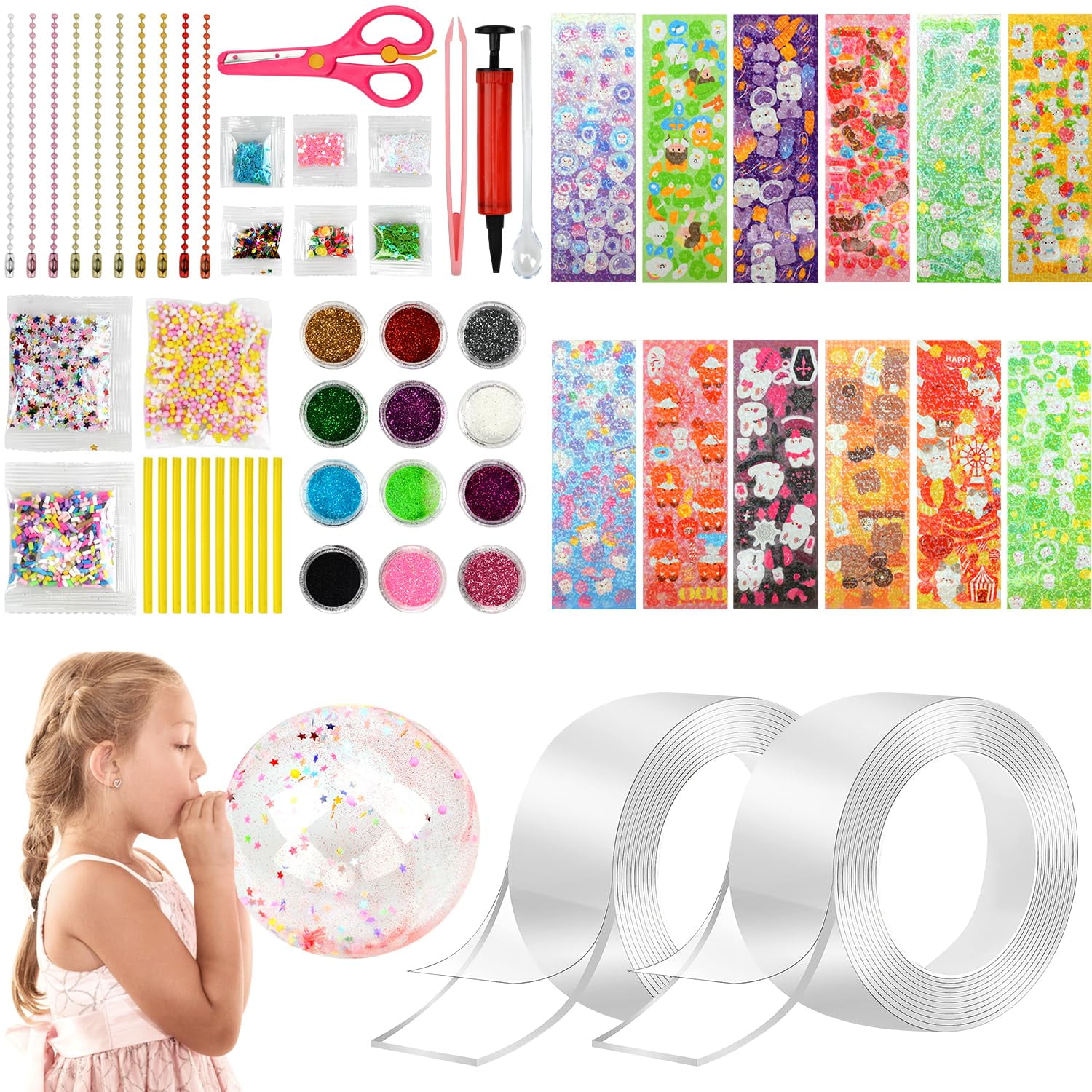 Yansion 2-Pack Nano Tape Bubbles Art and Craft Kit - Walmart.com