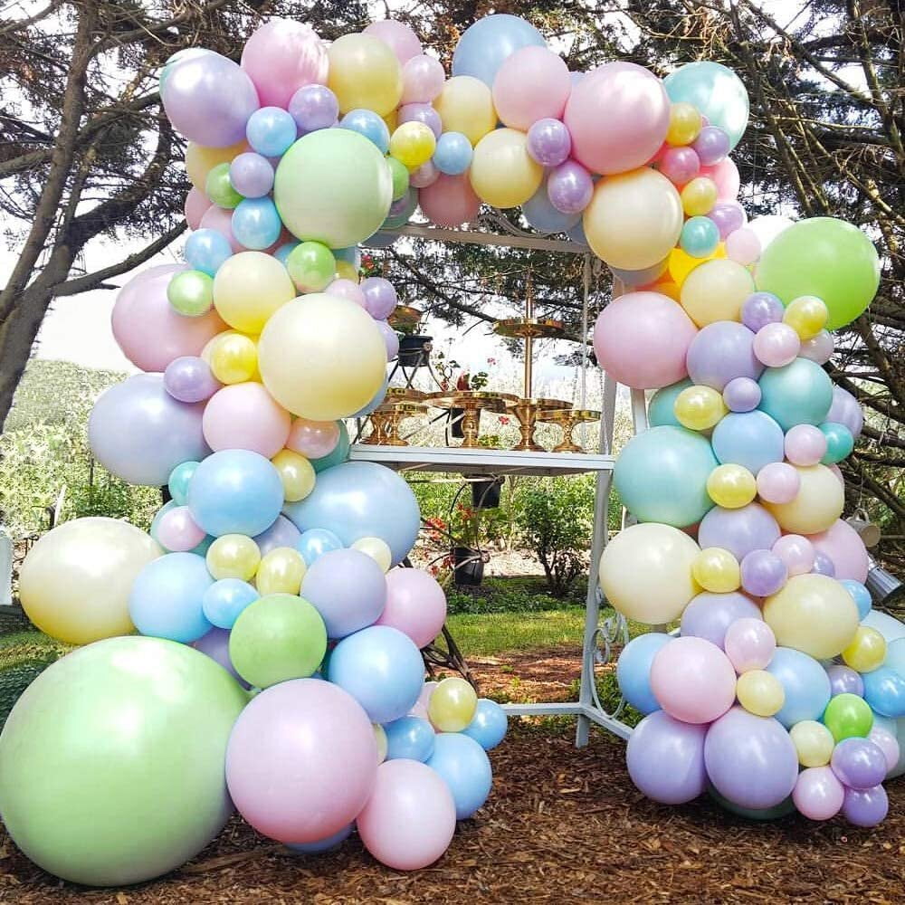 YANSION 106pcs Balloon Garland Kit, Pastel Colors for Baby Shower ...