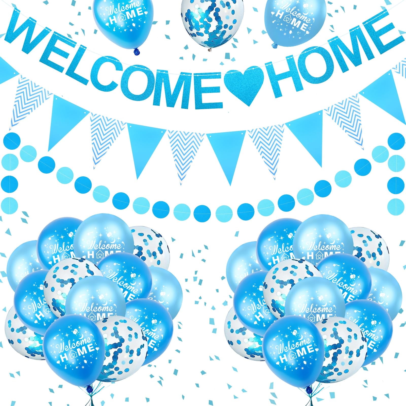 YANSION Welcome Home Decorations, Welcome Home Banners and Balloons Set ...