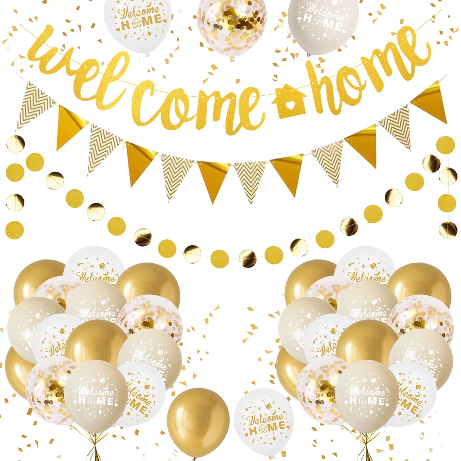 YANSION Welcome Home Decorations, Welcome Home Banners and Balloons Set ...