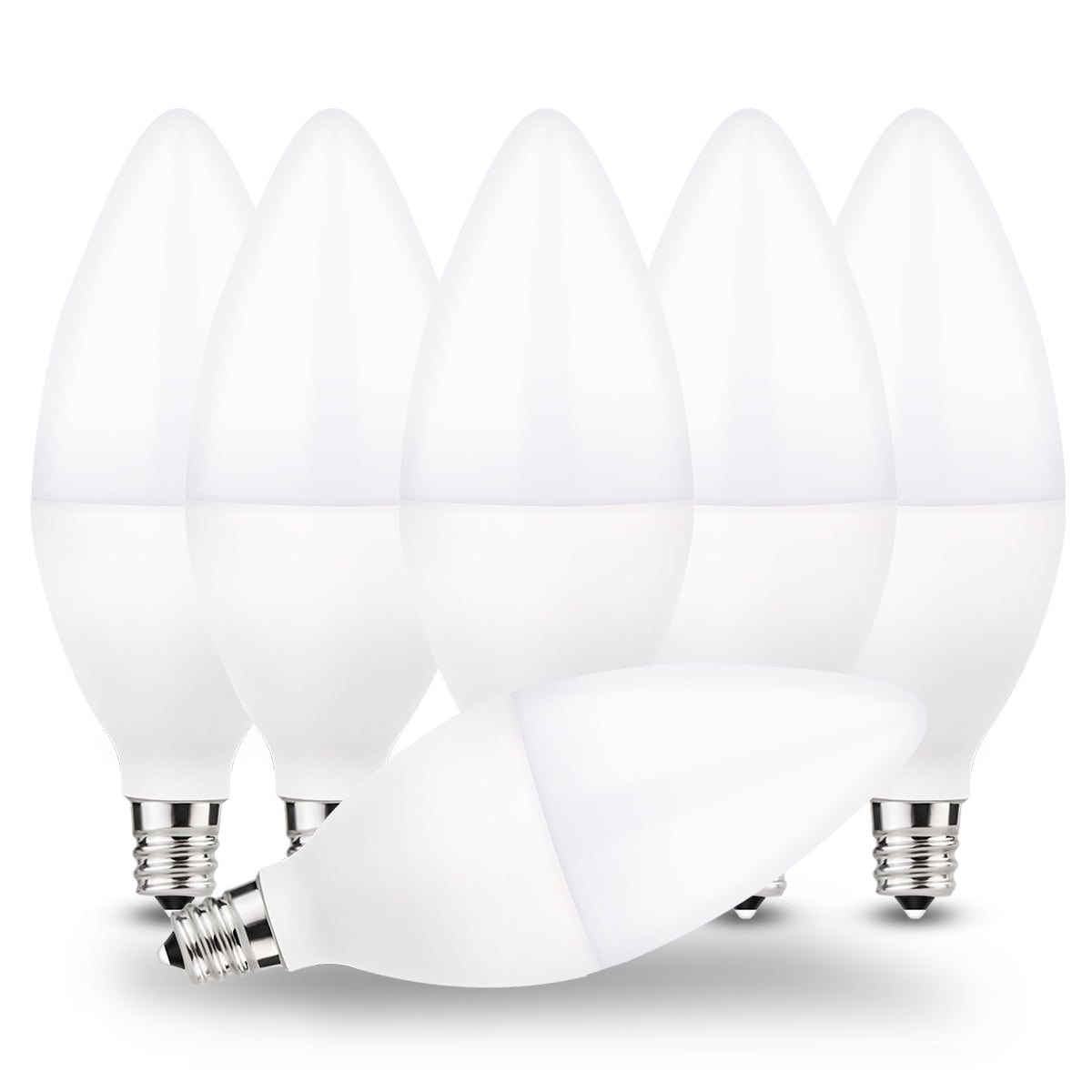 YANSUN 6 Pack E12 Base LED Light Bulb, 6W Led Light Bulbs, Daylight ...