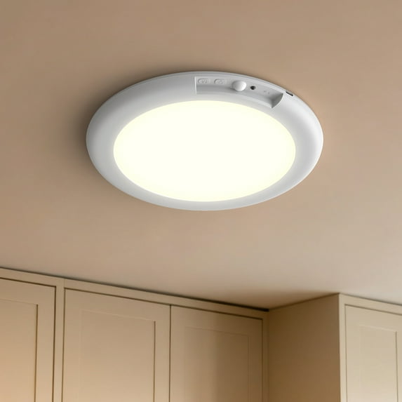 YANSUN 7.5 in 1-Light RGB White Round Dimmable Motion Sensor Integrated ...