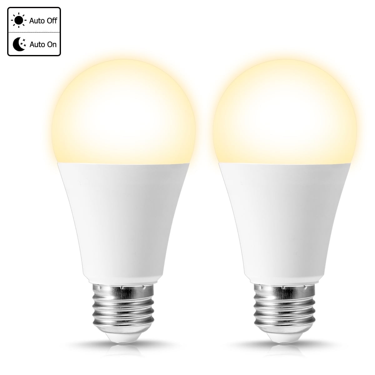 YANSUN A19 LED Dusk to Dawn Light Bulbs, 12W (100W Equivalent), 1000LM ...