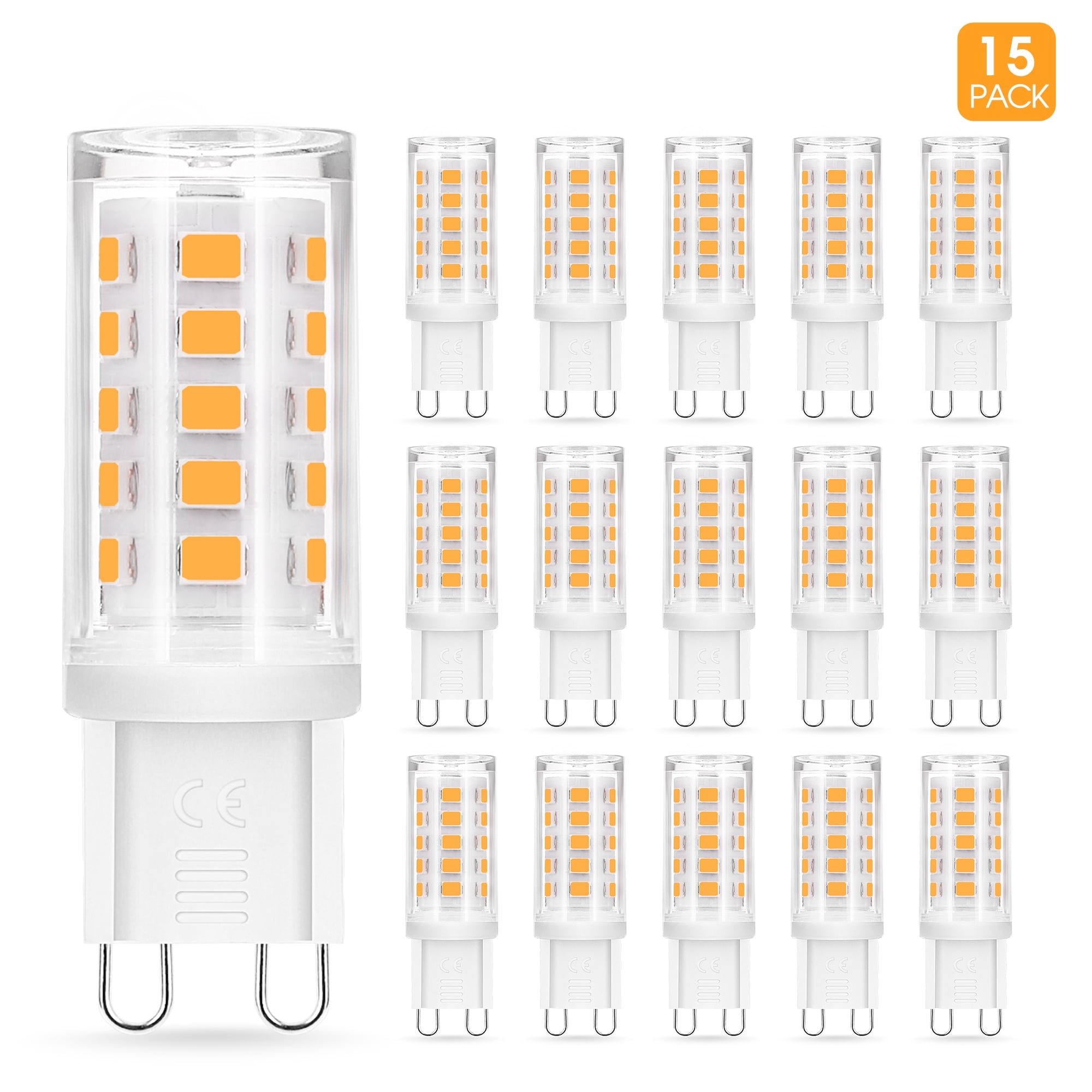 YANSUN G9 LED Light Bulbs, 40W Equivalent, 400LM, Warm White, 360 ...