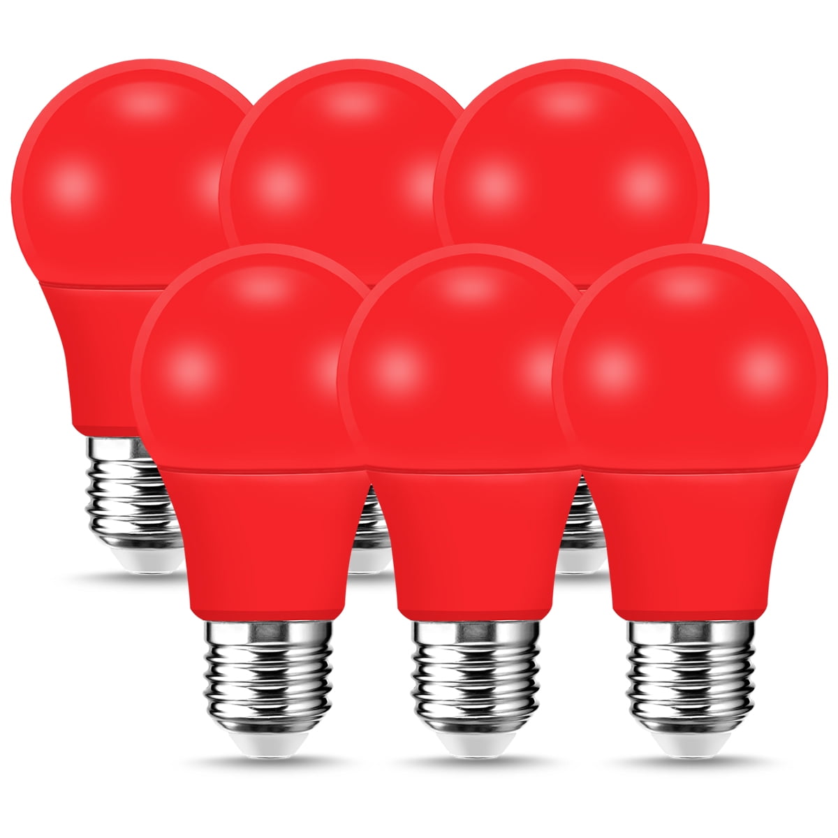 YANSUN LED Red Light Bulbs, 60W Equivalent - 9Watts, E26 Base, A19 ...