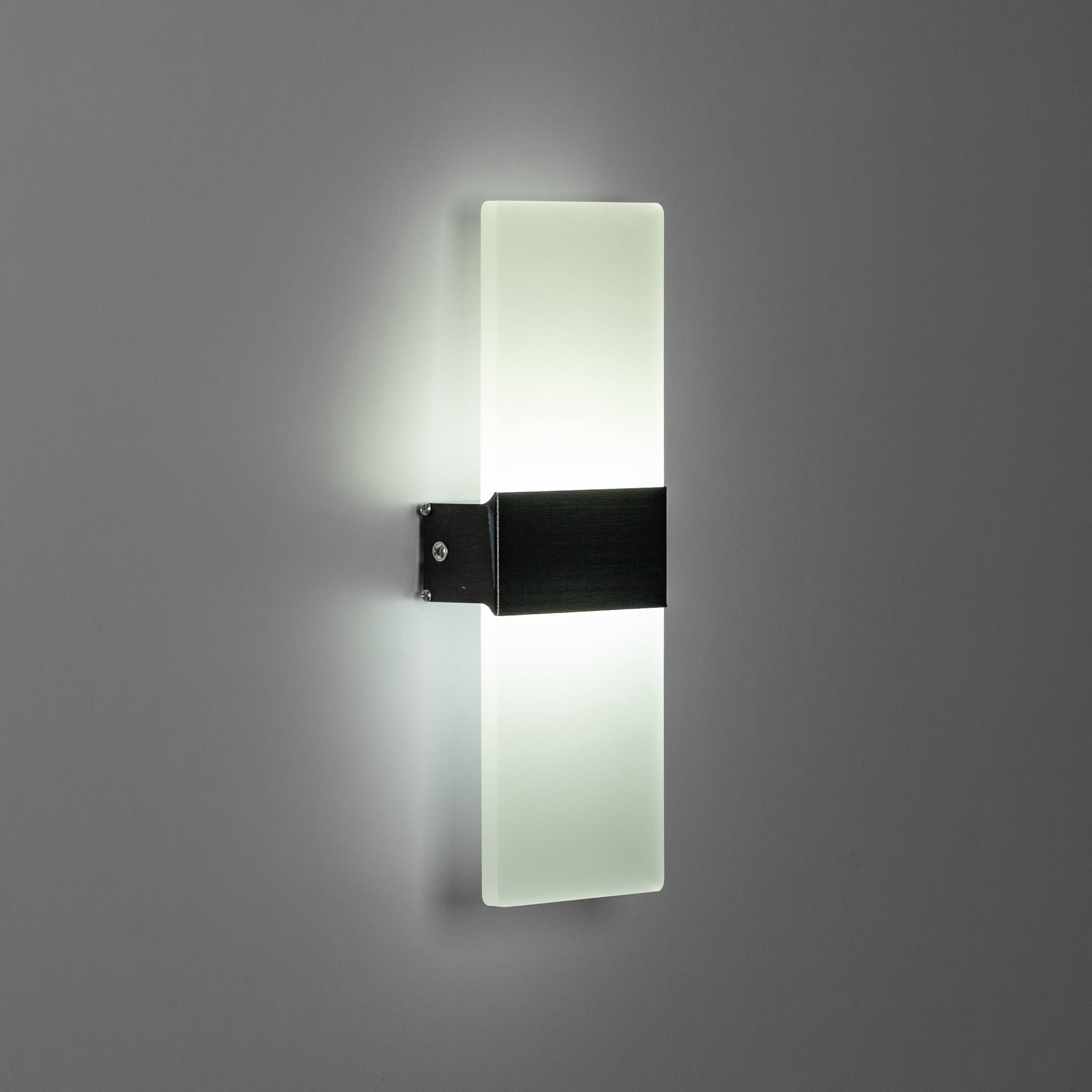 Dimmable Modern Wall Sconce, 12W LED Indoor Lamp, Acrylic Mounted ...
