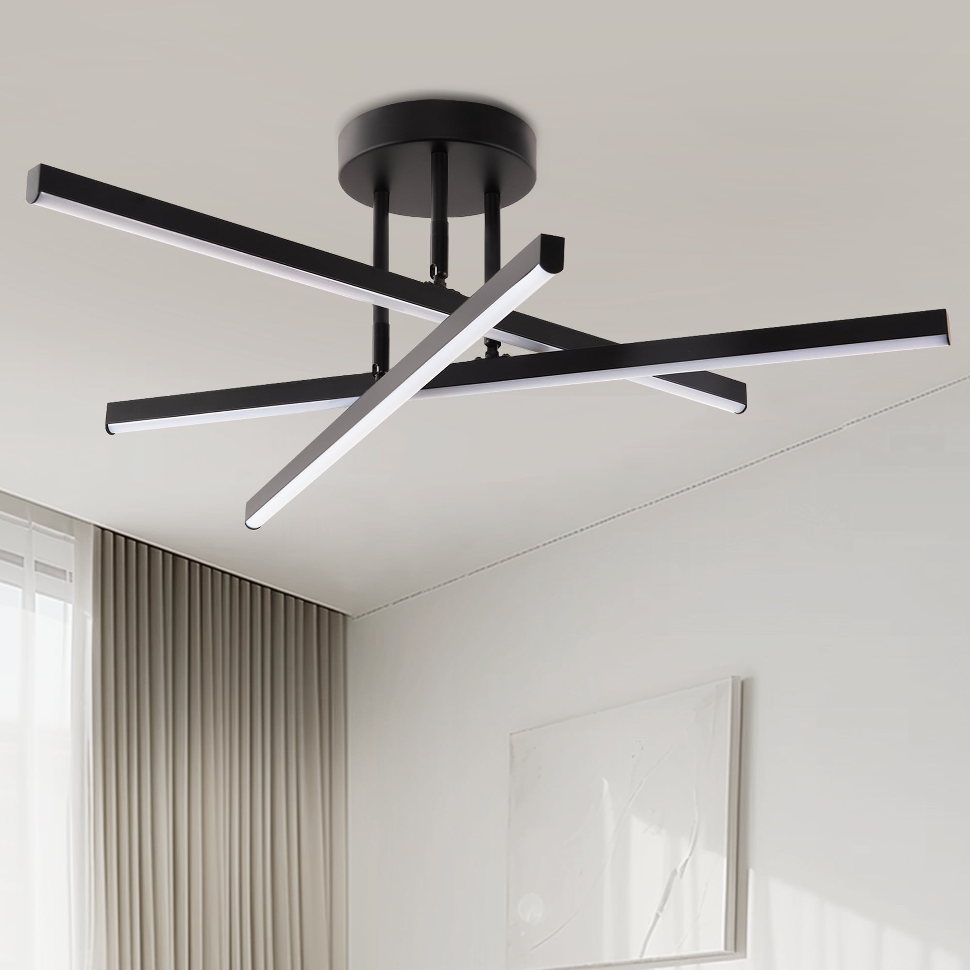 YANSUN Modern Ceiling Light, 3 Lights 22.8 Inch Ceiling Fixture for ...