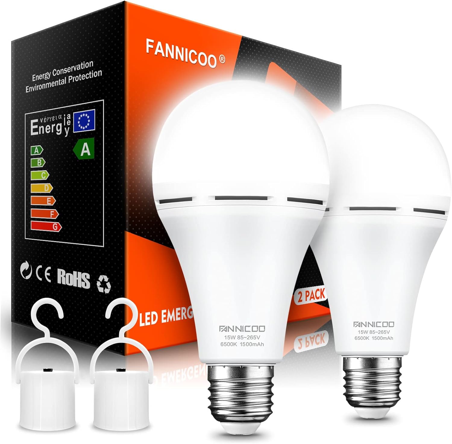 YANTON 1500mAh EmerYANTONncy YANTON Light Bulbs, Battery Backup ...