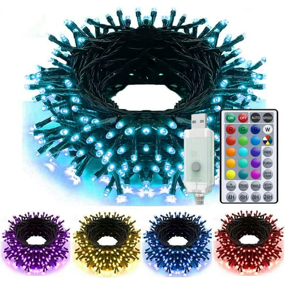 YANTON 50ft Color Changing Christmas String YANTONs with Remote, 150 ...