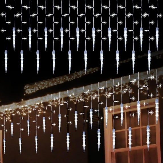 YANTON Icicle YANTONs, 20 Drops 150 LED 112inch Connectable Icicle ...