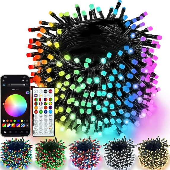 YANTON Smart Color Changing Christmas YANTONs, 66 FT 200 LED RGB String ...