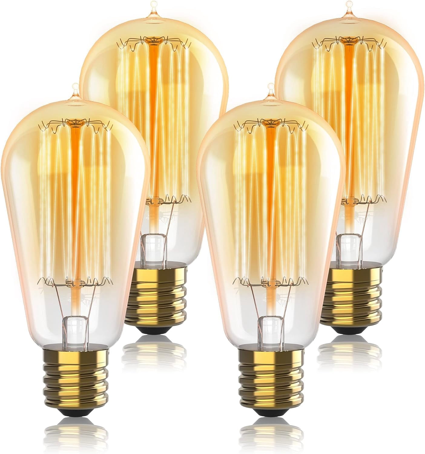 YANTON VintaYANTON Incandescent Edison Light Bulbs 60W (4 Pack) for ...