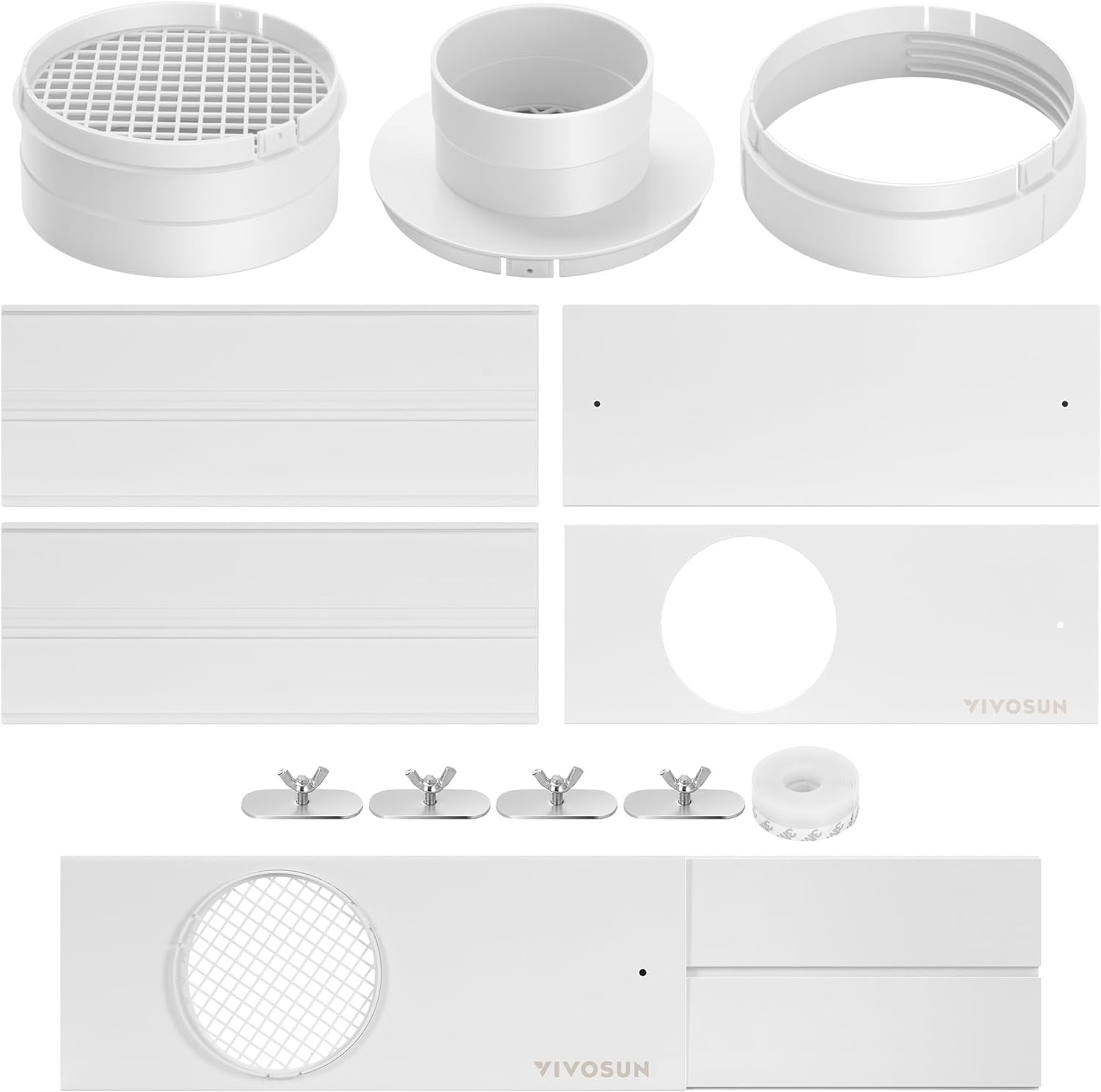 YANTON Window Vent Kit, Portable AC Window Seal Kit, Fit with 4”/6 ...